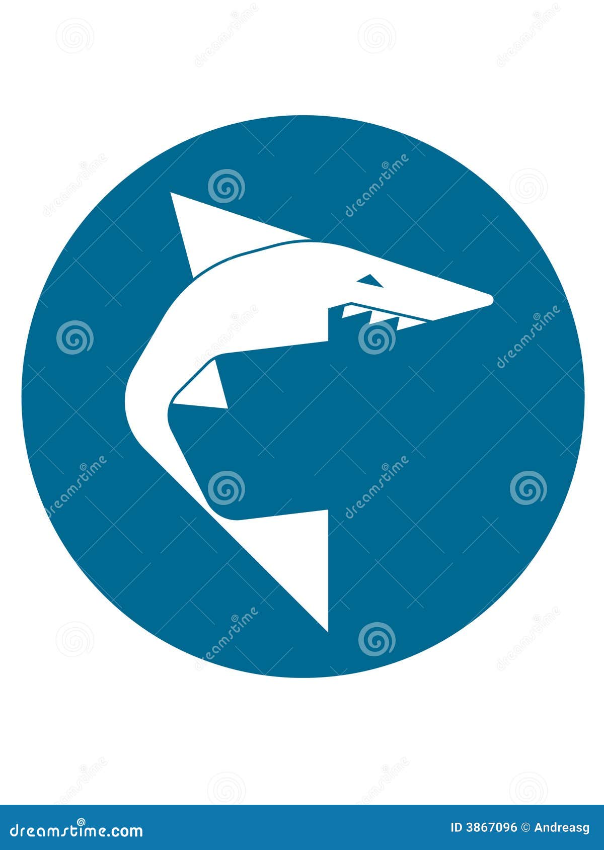 Marchio dello squalo illustrazione vettoriale. Illustrazione di moderno ...