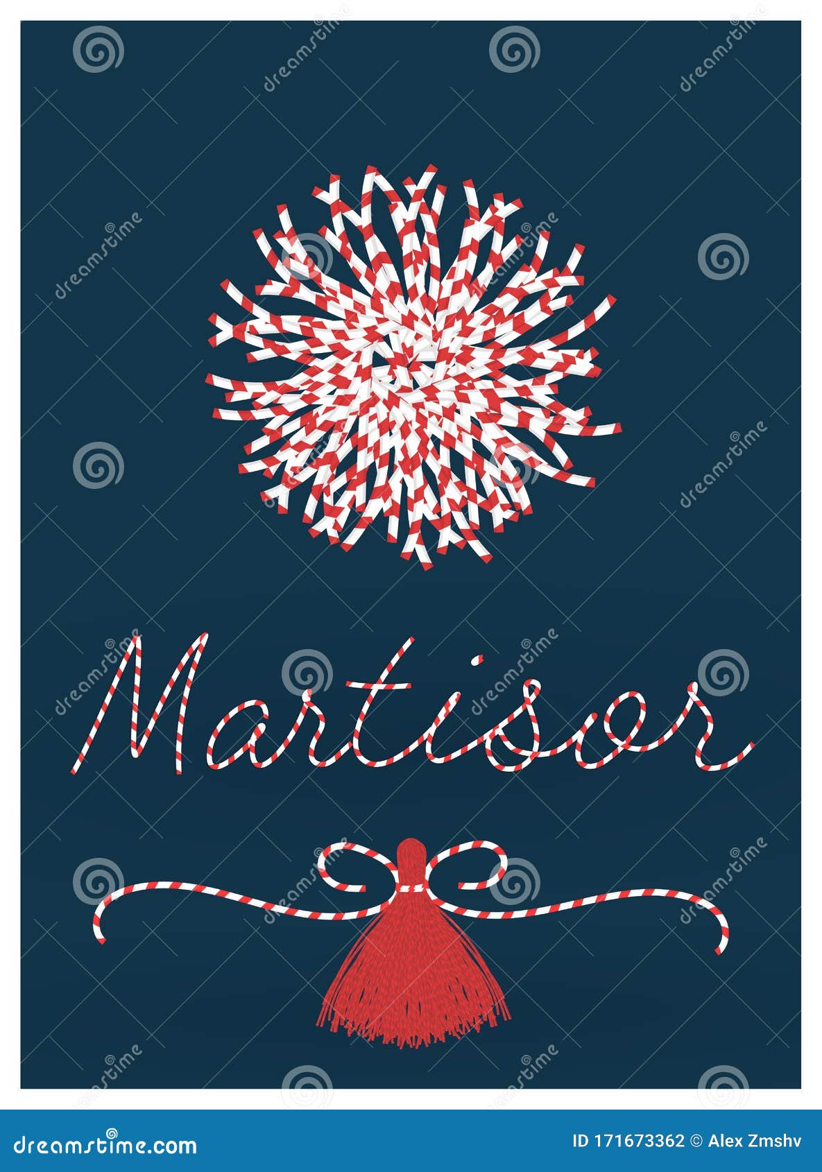 Martisor Celebrating Postcard Vector Template Stock Vector ...