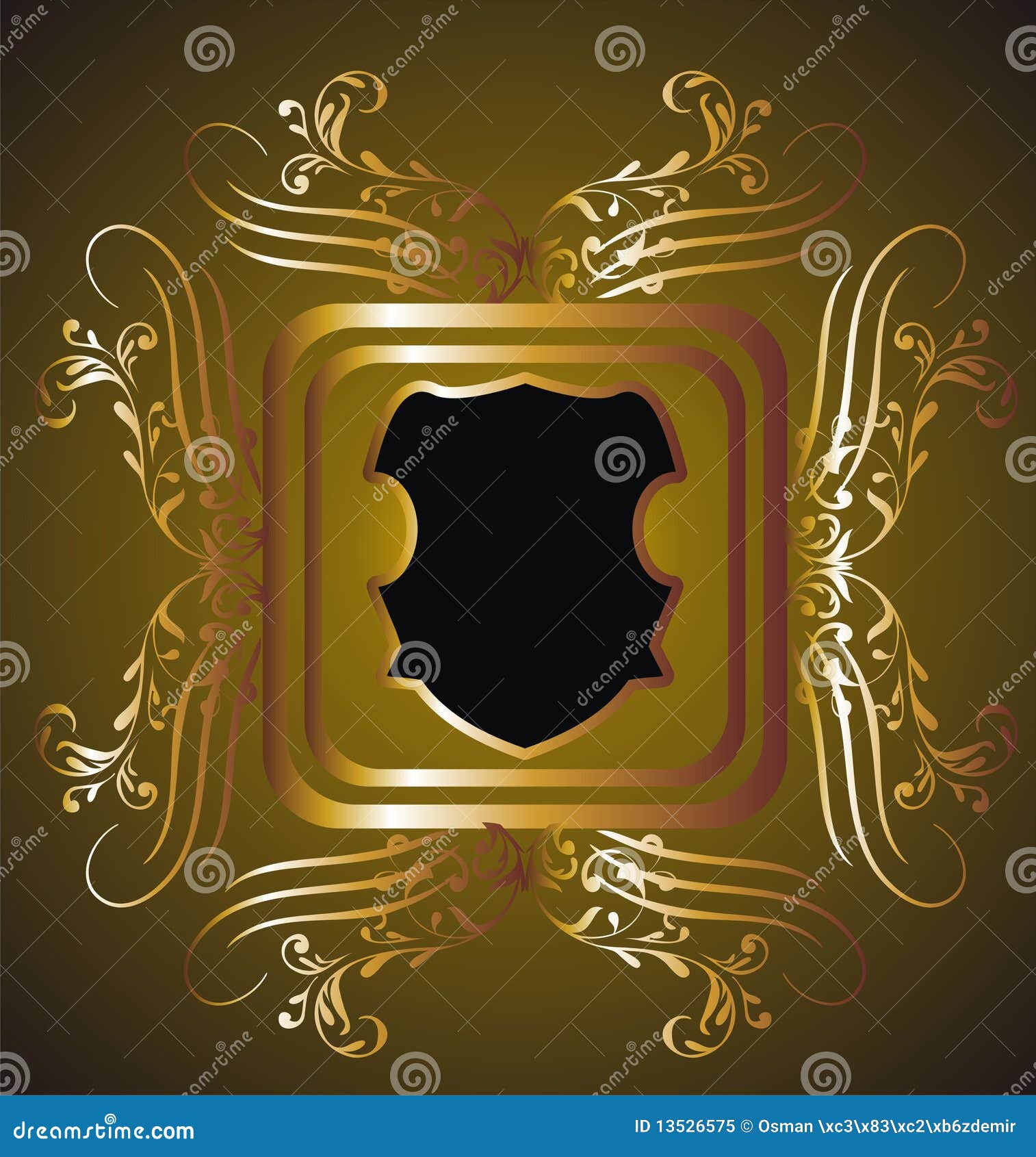 Marco 20 del oro ilustración del vector. Ilustración de arsenal - 13526575