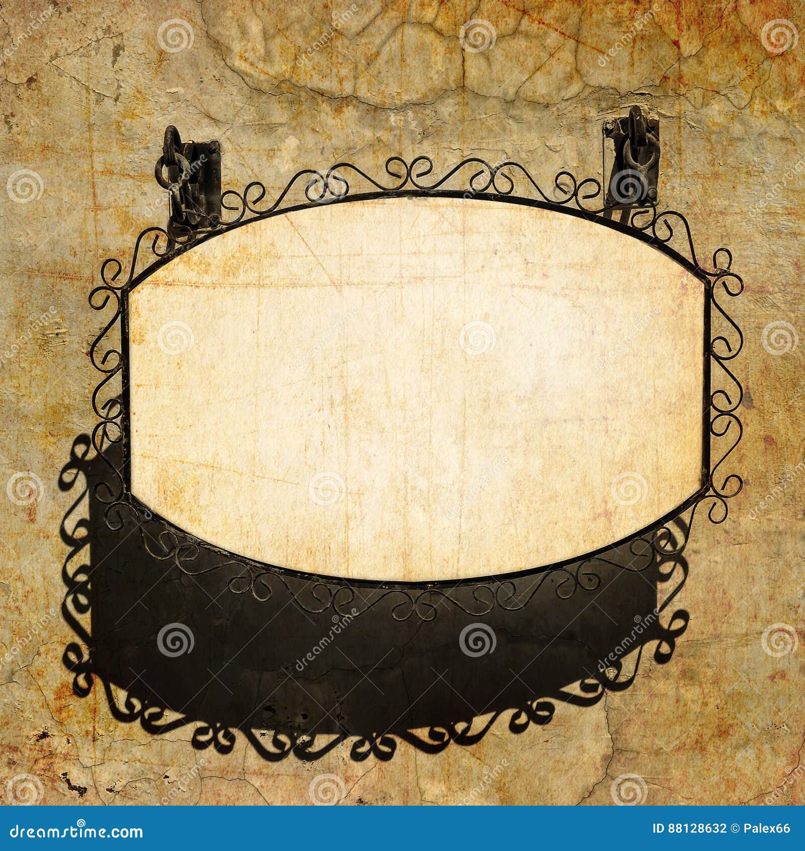 Marco Adornado Del Letrero En Blanco Foto de archivo - Imagen de metal ...