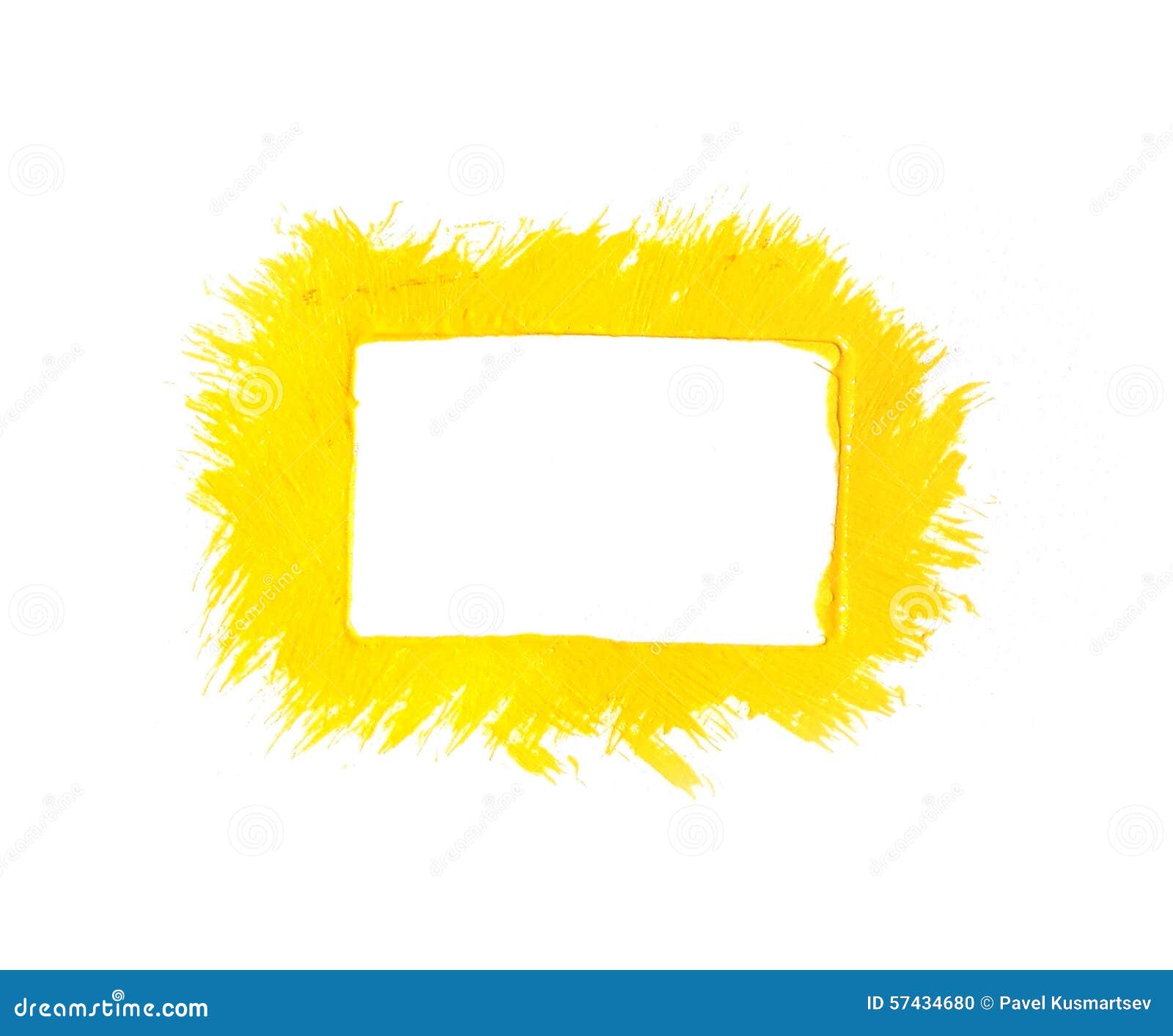 Marco Amarillo De La Pintura Stock de ilustración - Ilustración de ...