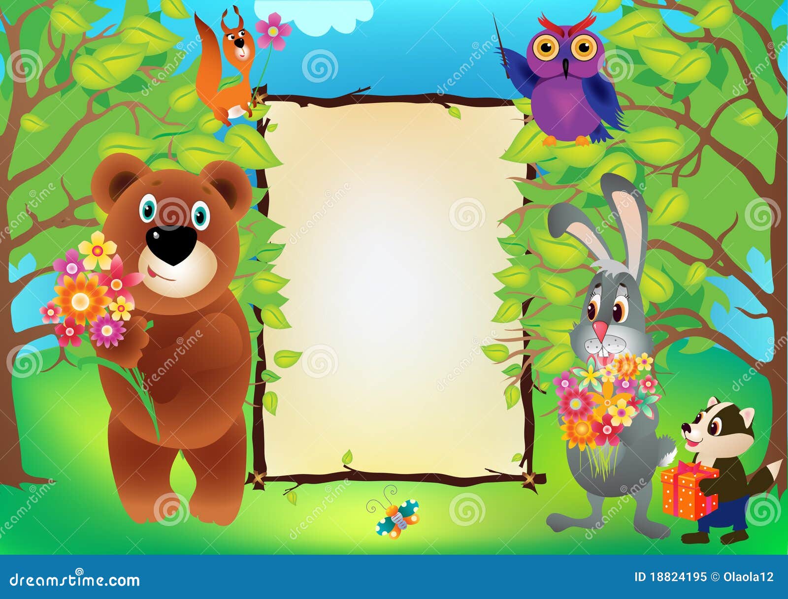 Marco animal ilustración del vector. Ilustración de espacio - 18824195