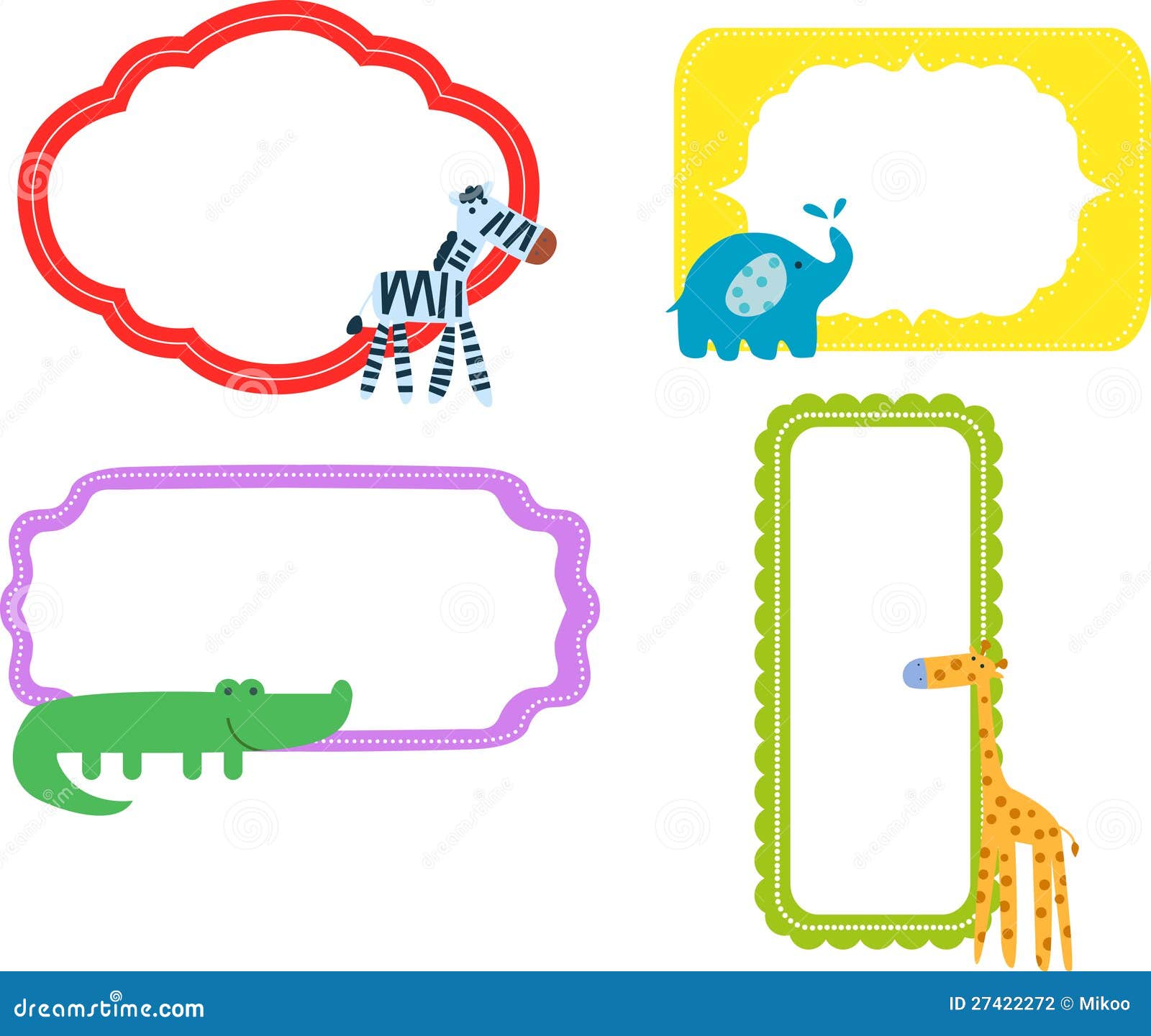 Marco animal ilustración del vector. Ilustración de cocodrilo - 27422272