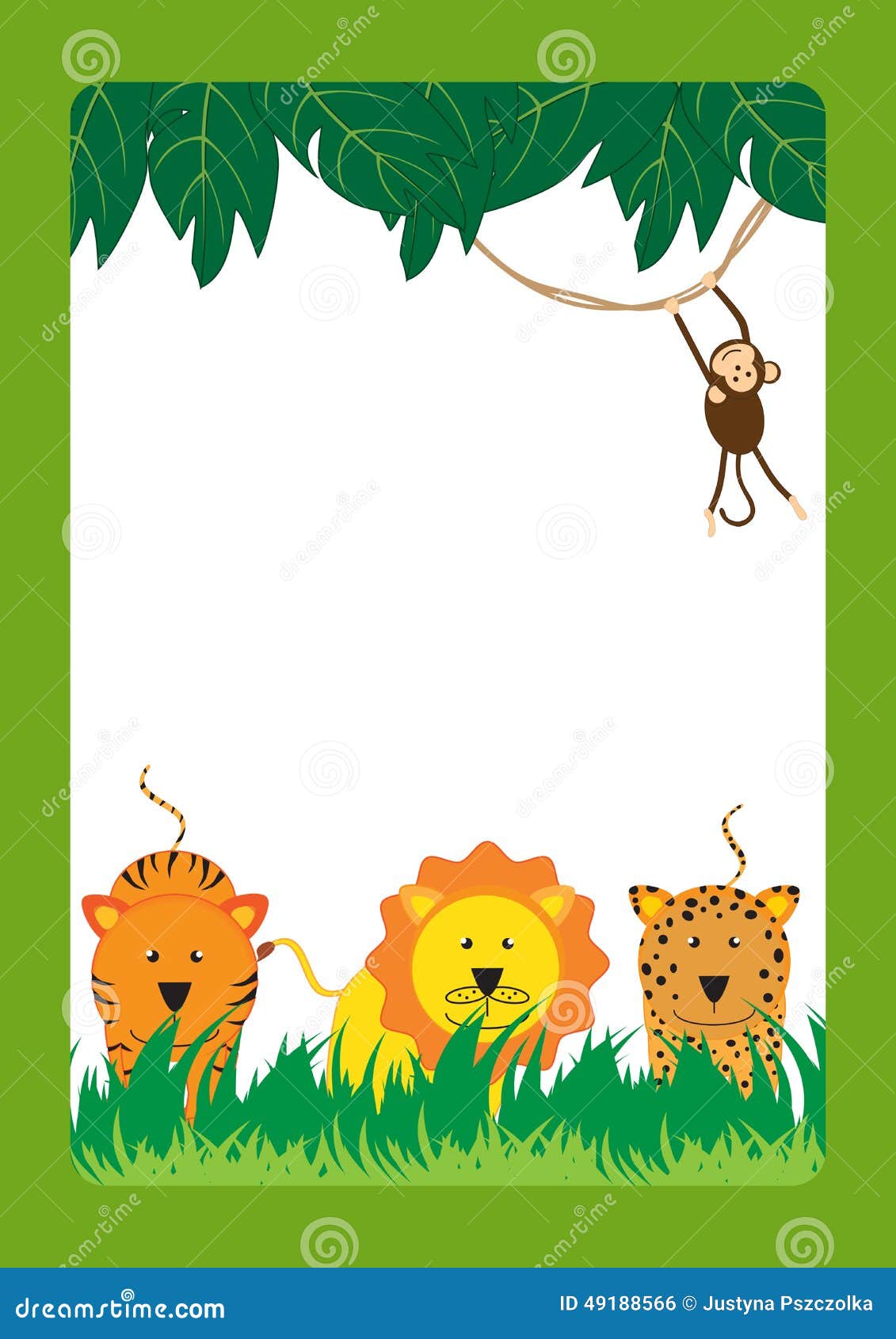 Marco animal stock de ilustración. Ilustración de amarillo - 49188566