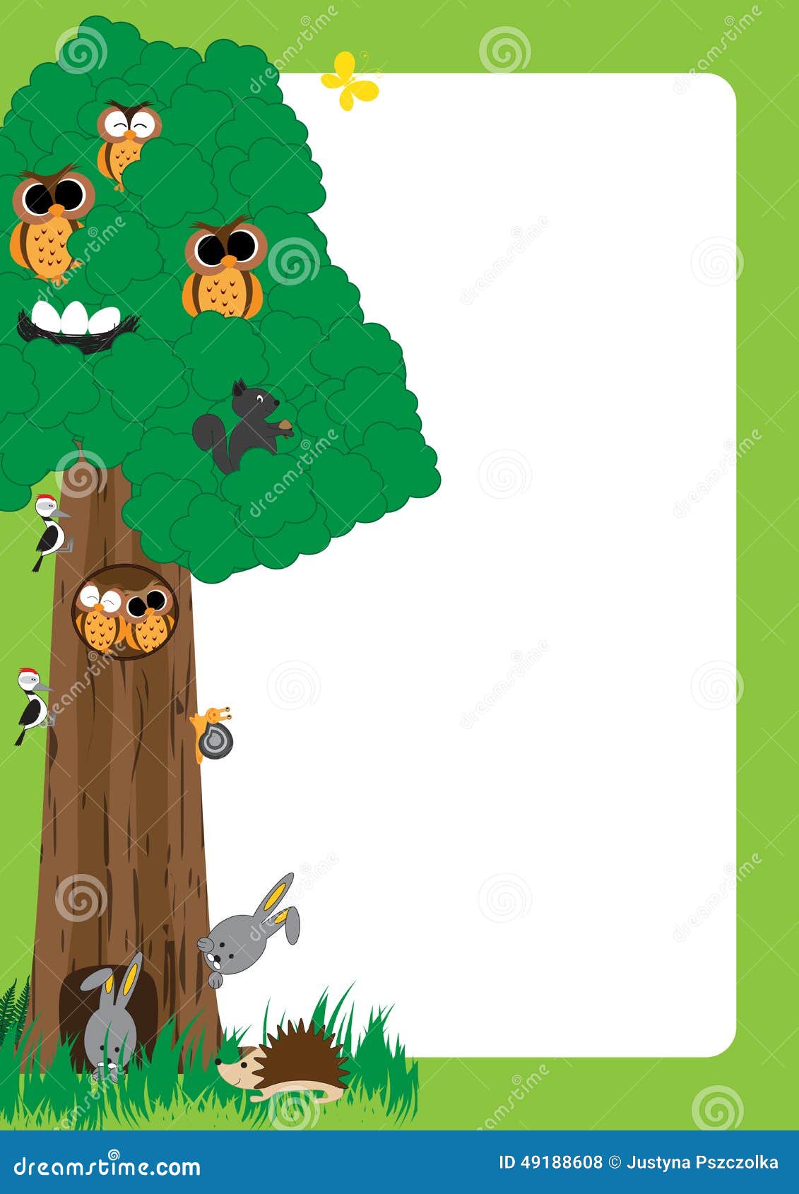 Marco animal stock de ilustración. Ilustración de animales - 49188608