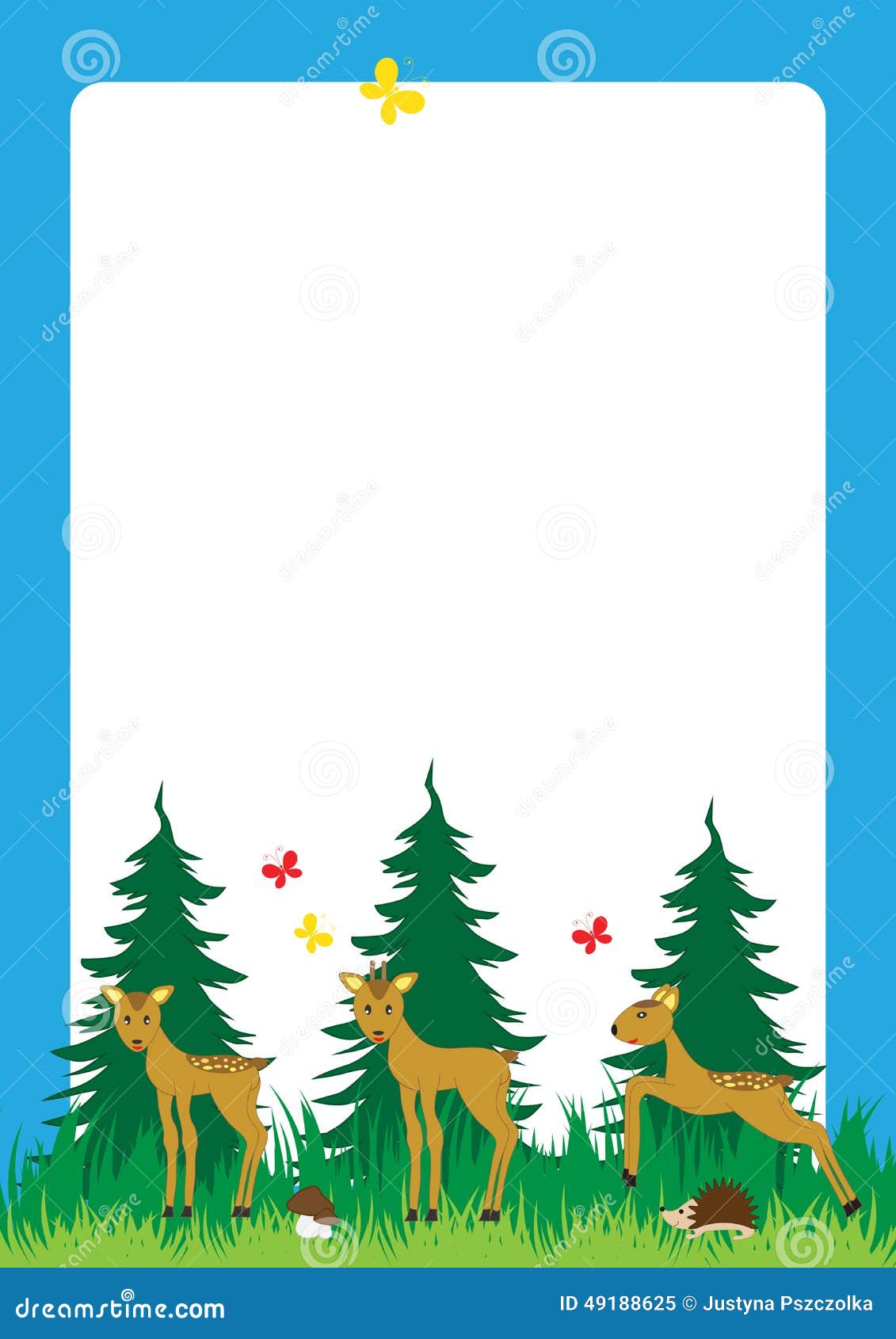 Marco animal stock de ilustración. Ilustración de dulce - 49188625