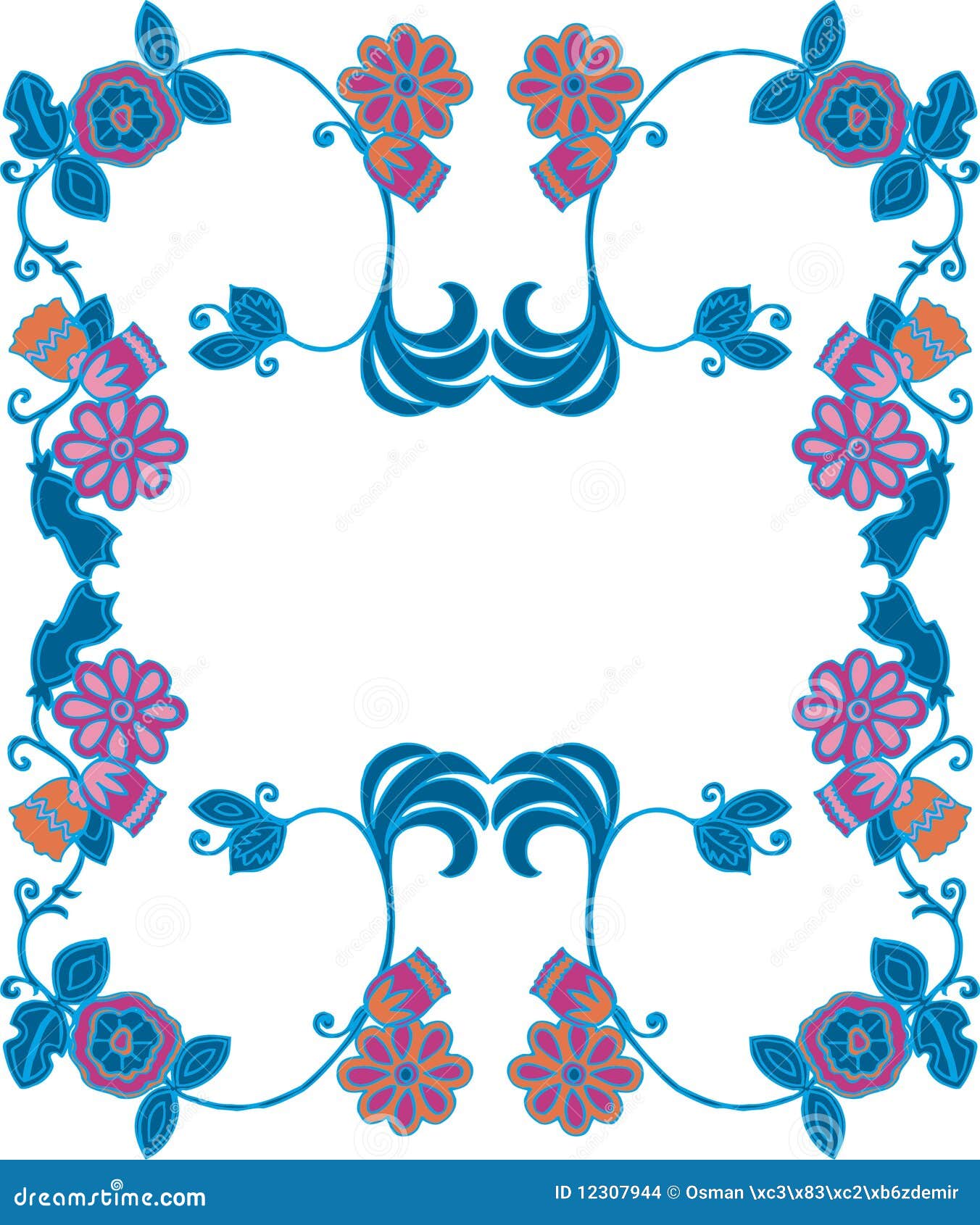 Marco azul stock de ilustración. Ilustración de contexto - 12307944