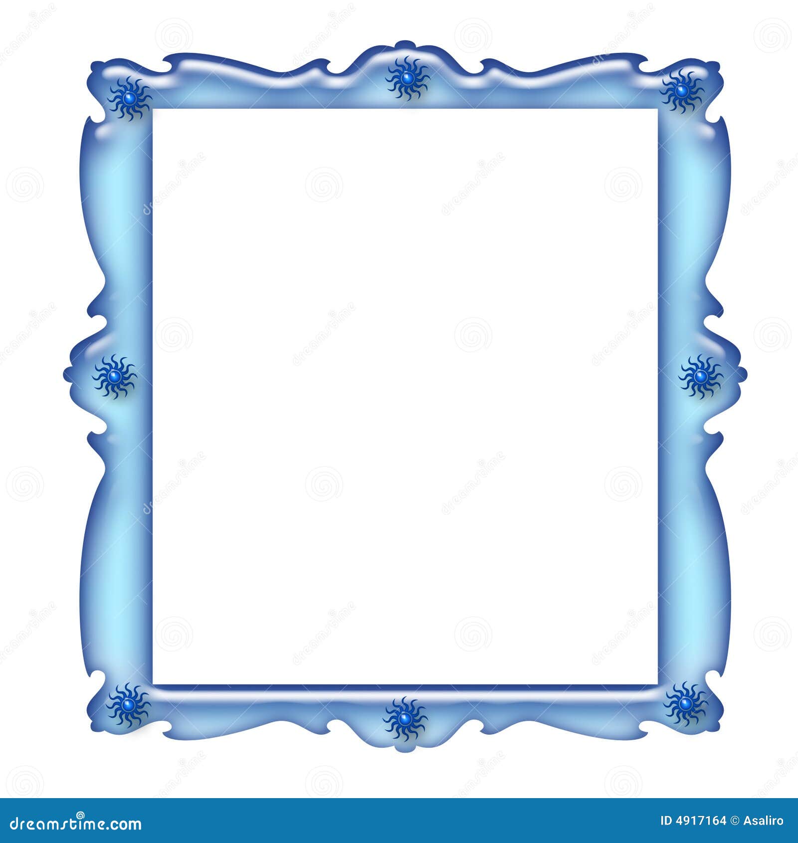 Marco azul stock de ilustración. Ilustración de cuadro - 4917164