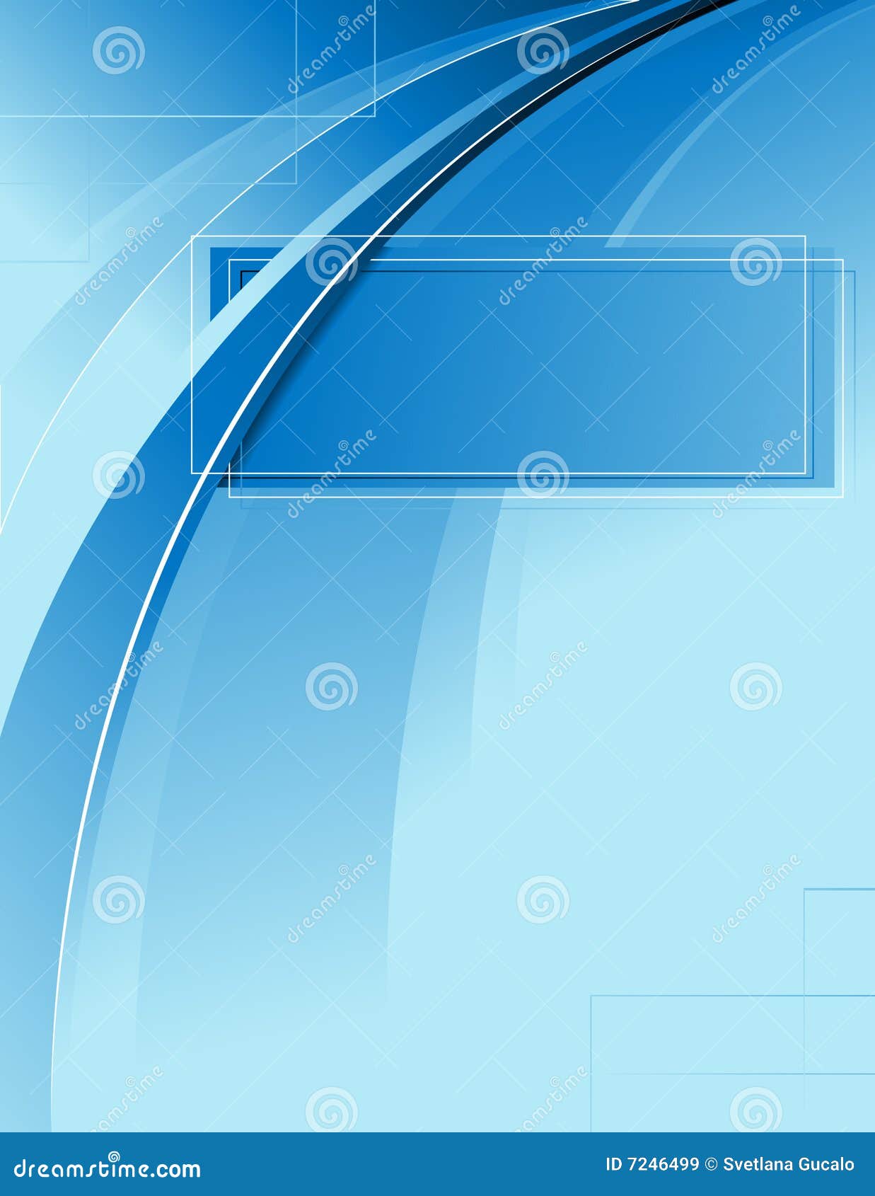 Marco azul ilustración del vector. Ilustración de vector - 7246499