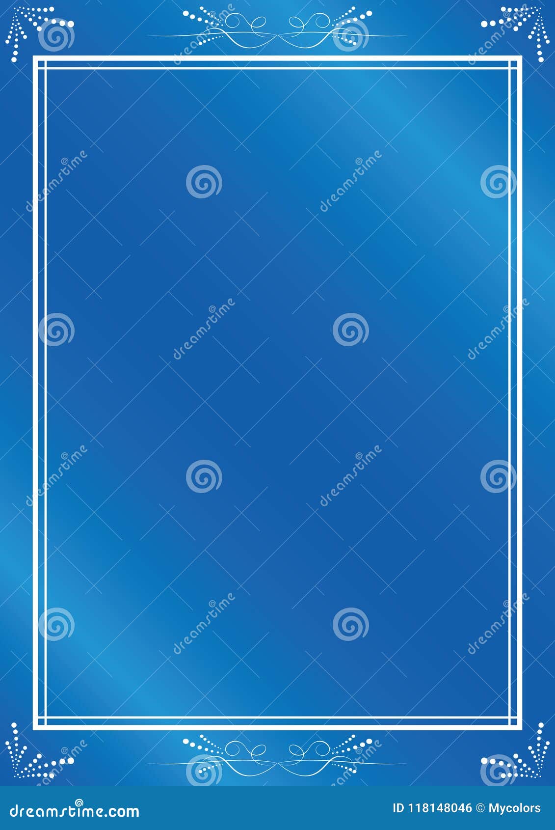 Marco Azul Del Vector Elegante Con Pendiente Ilustración del Vector ...