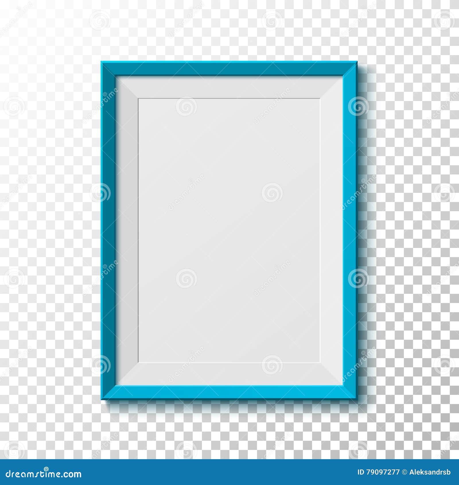 Marco Azul, En Blanco En Fondo Transparente Ilustración del Vector ...