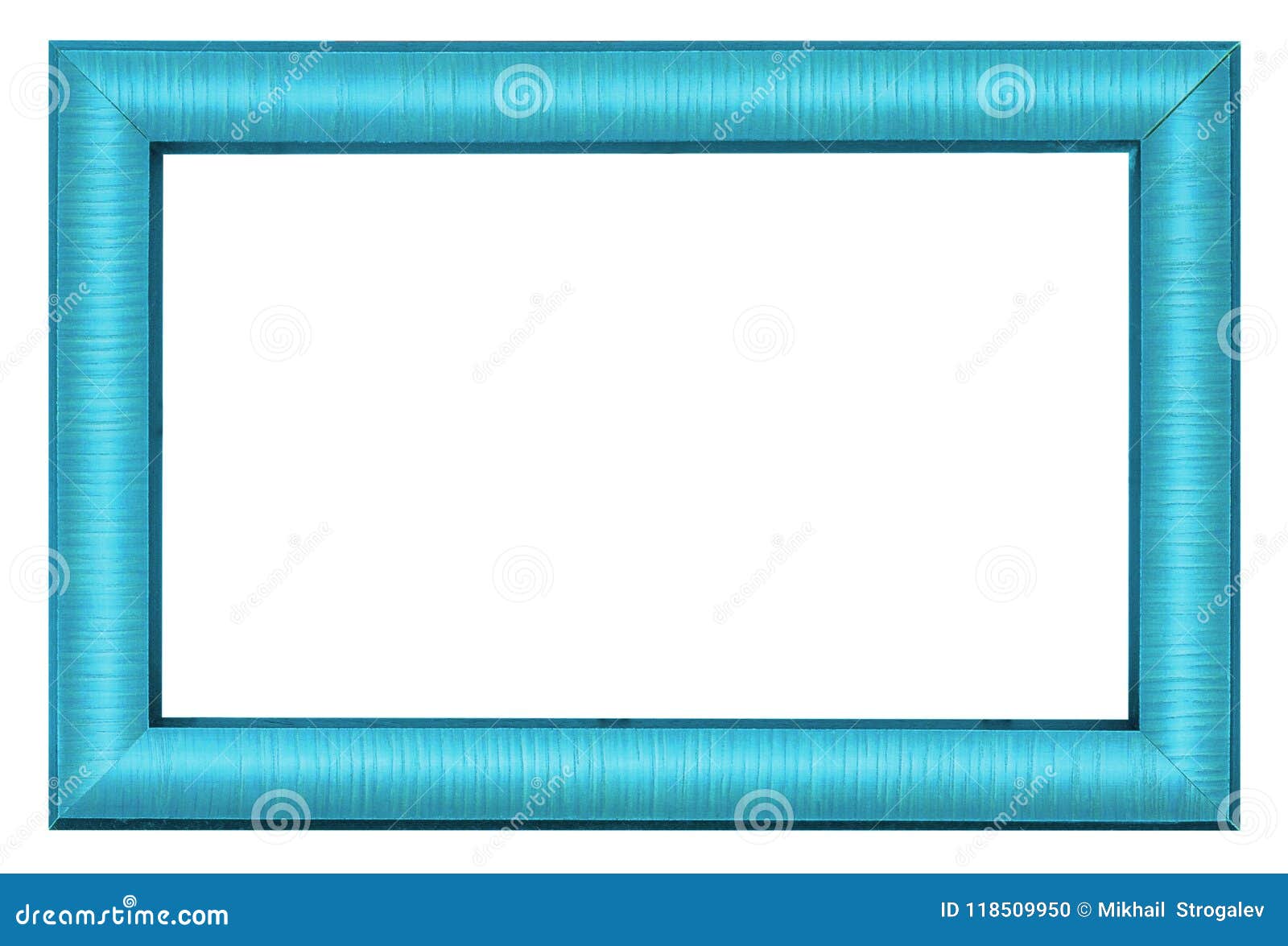 Marco Azul Pintado Aislado En Blanco Foto de archivo - Imagen de museo ...