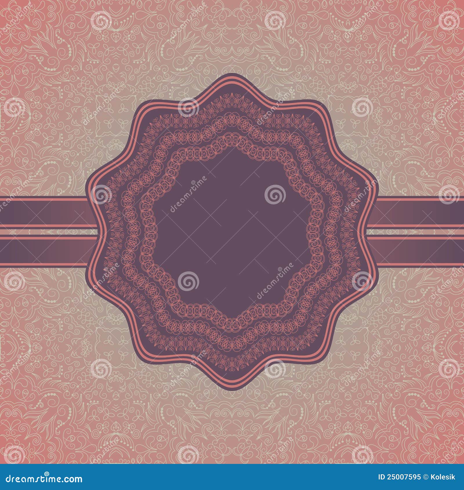 Marco bonito ilustración del vector. Ilustración de tarjeta - 25007595