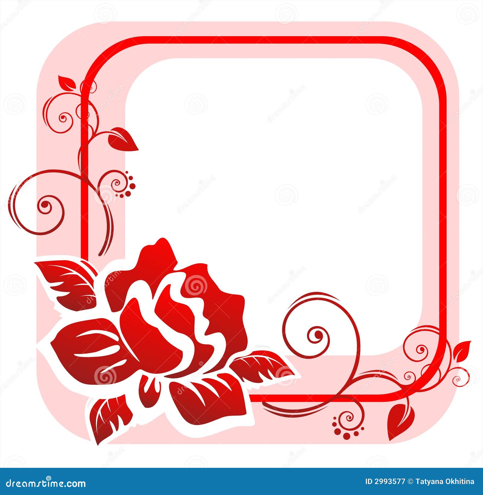 Marco Color De Rosa Del Rojo Ilustración del Vector - Ilustración de ...