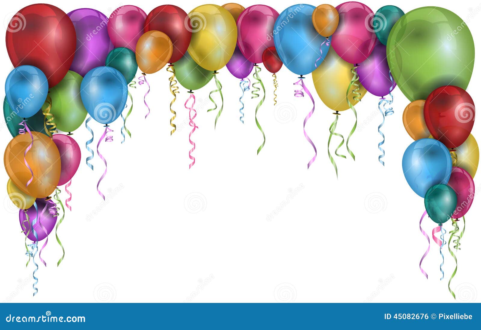 Marco Colorido De Los Globos Stock de ilustración - Ilustración de ...