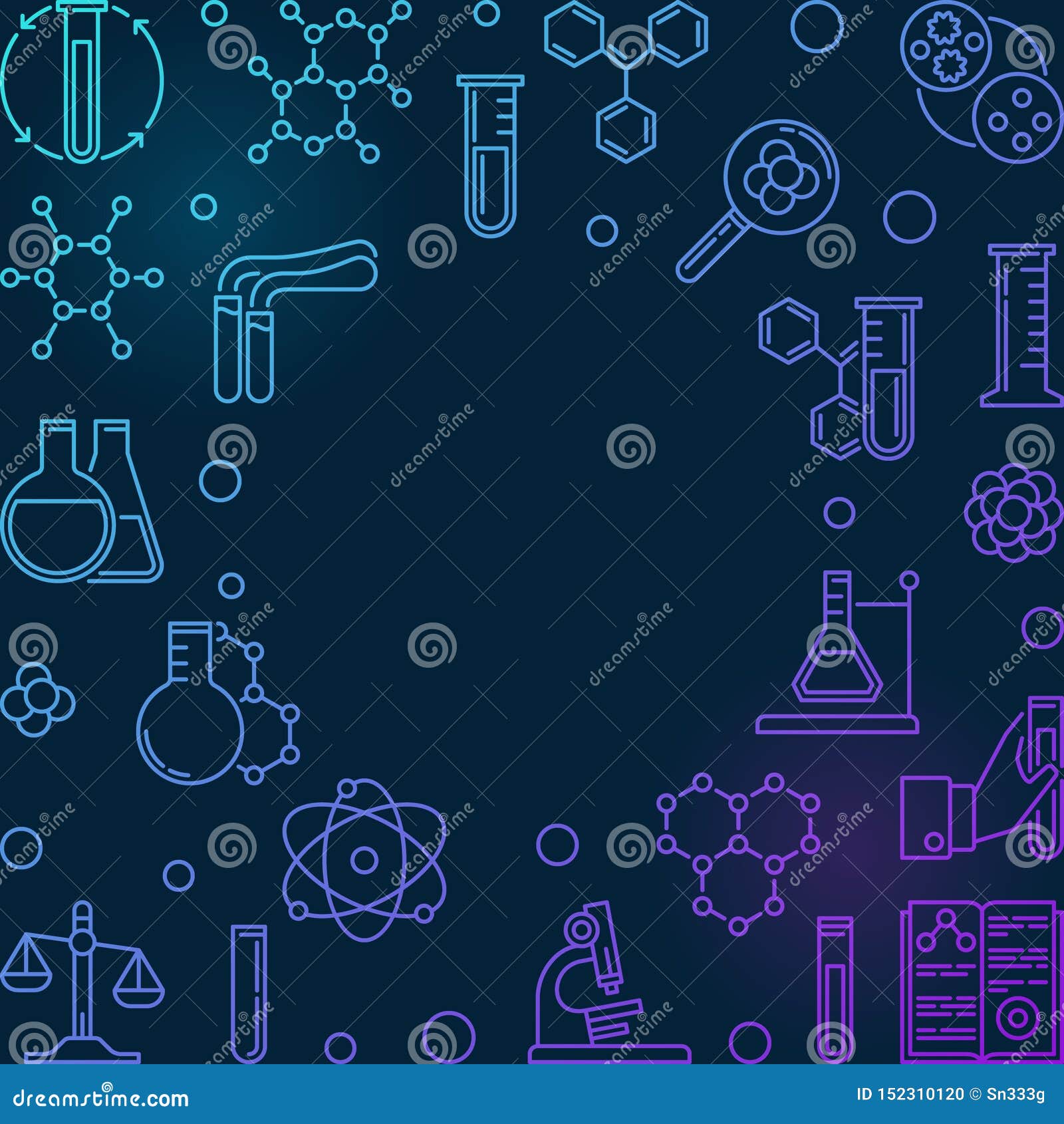 Marco Colorido Del Vector De La Química Con Los Iconos Químicos Del ... Marco Colorido Del Vector De La Química Con Los Iconos Químicos Del ...