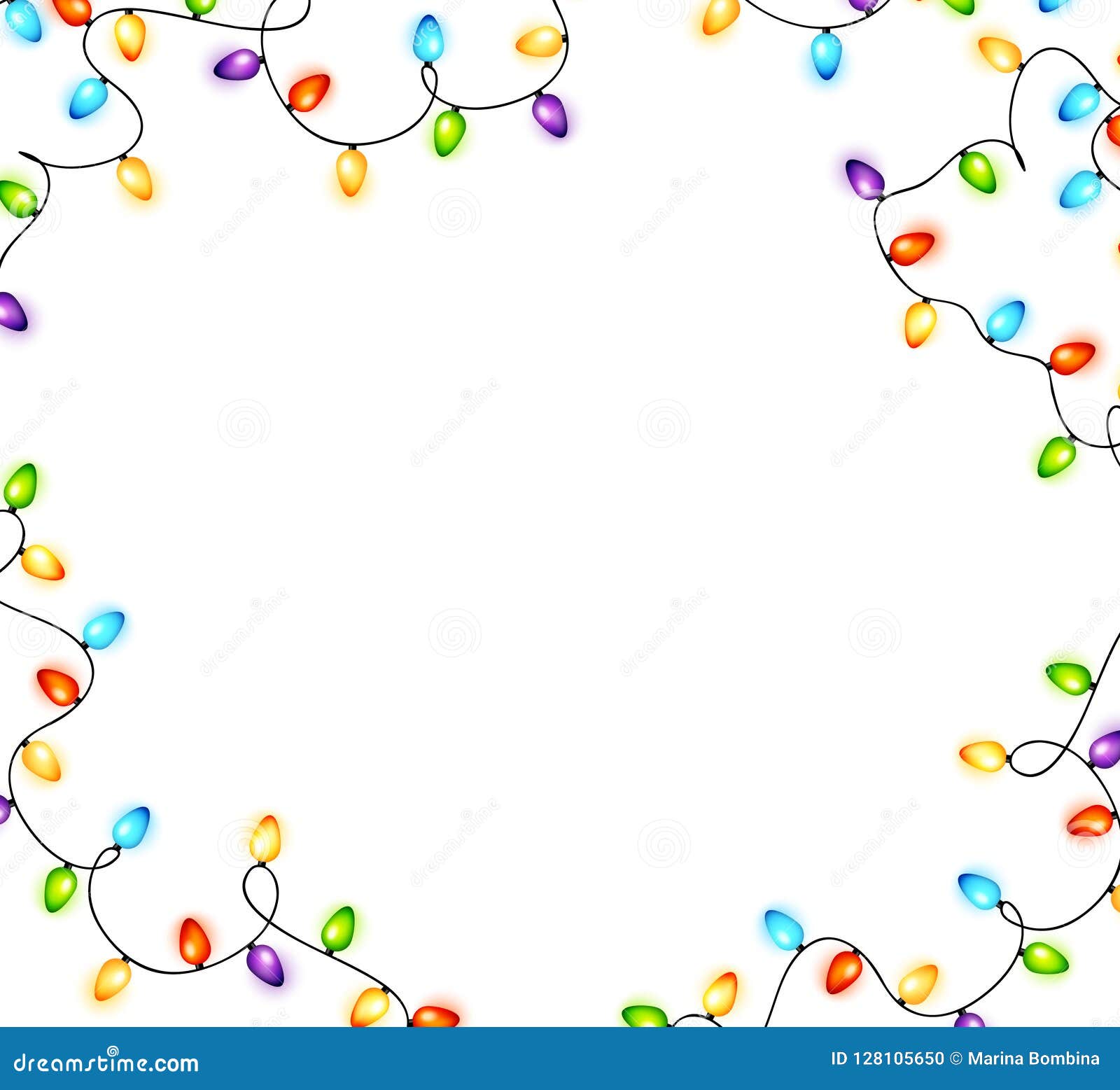 Marco Colorido Del Vector De Las Bombillas De La Navidad Ilustración ... Marco Colorido Del Vector De Las Bombillas De La Navidad Ilustración ...