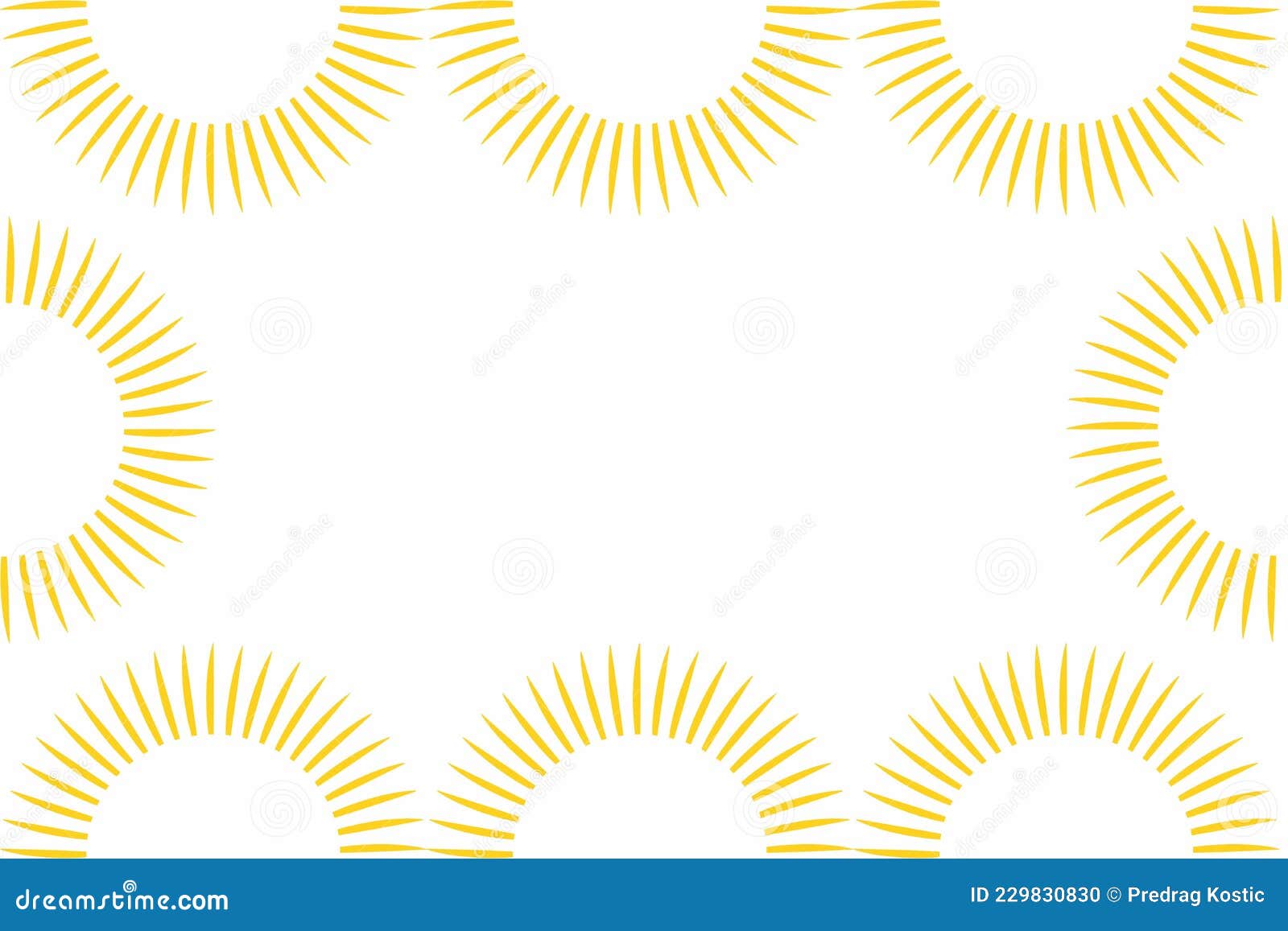 Marco con sol amarillo stock de ilustración. Ilustración de marco ...