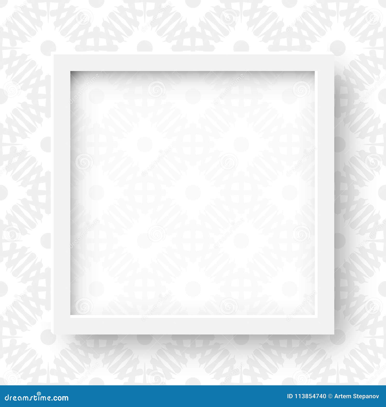 Marco Cuadrado Realista Del Vector 3d Ilustración del Vector ...