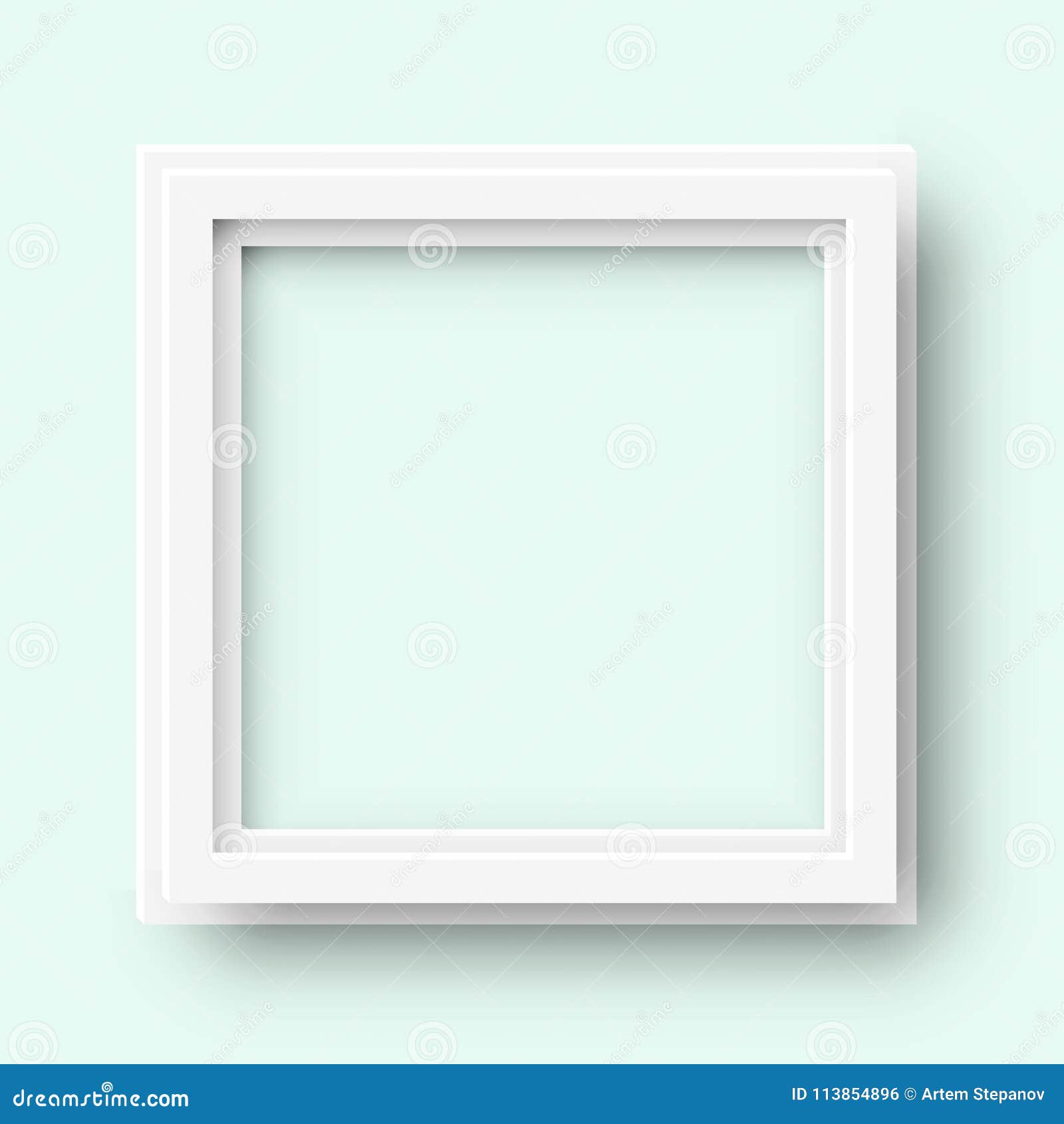 Marco Cuadrado Realista Del Vector 3d Ilustración del Vector ...