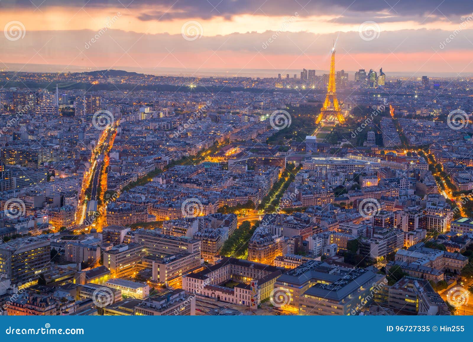 Marco Da Arquitetura Da Cidade Da Noite Da Cidade De Aris Imagem ...