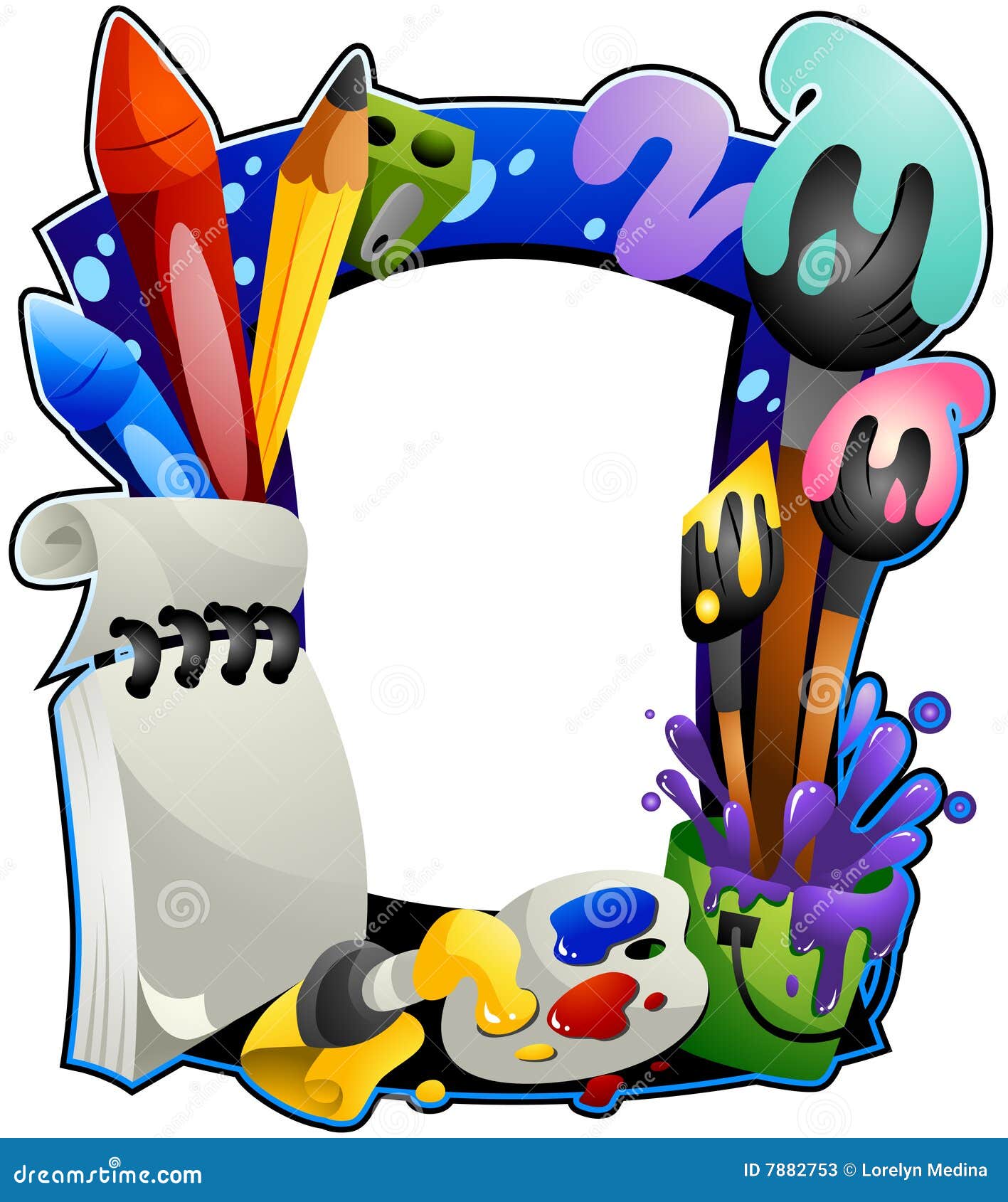 Marco de arte stock de ilustración. Ilustración de decoration - 7882753