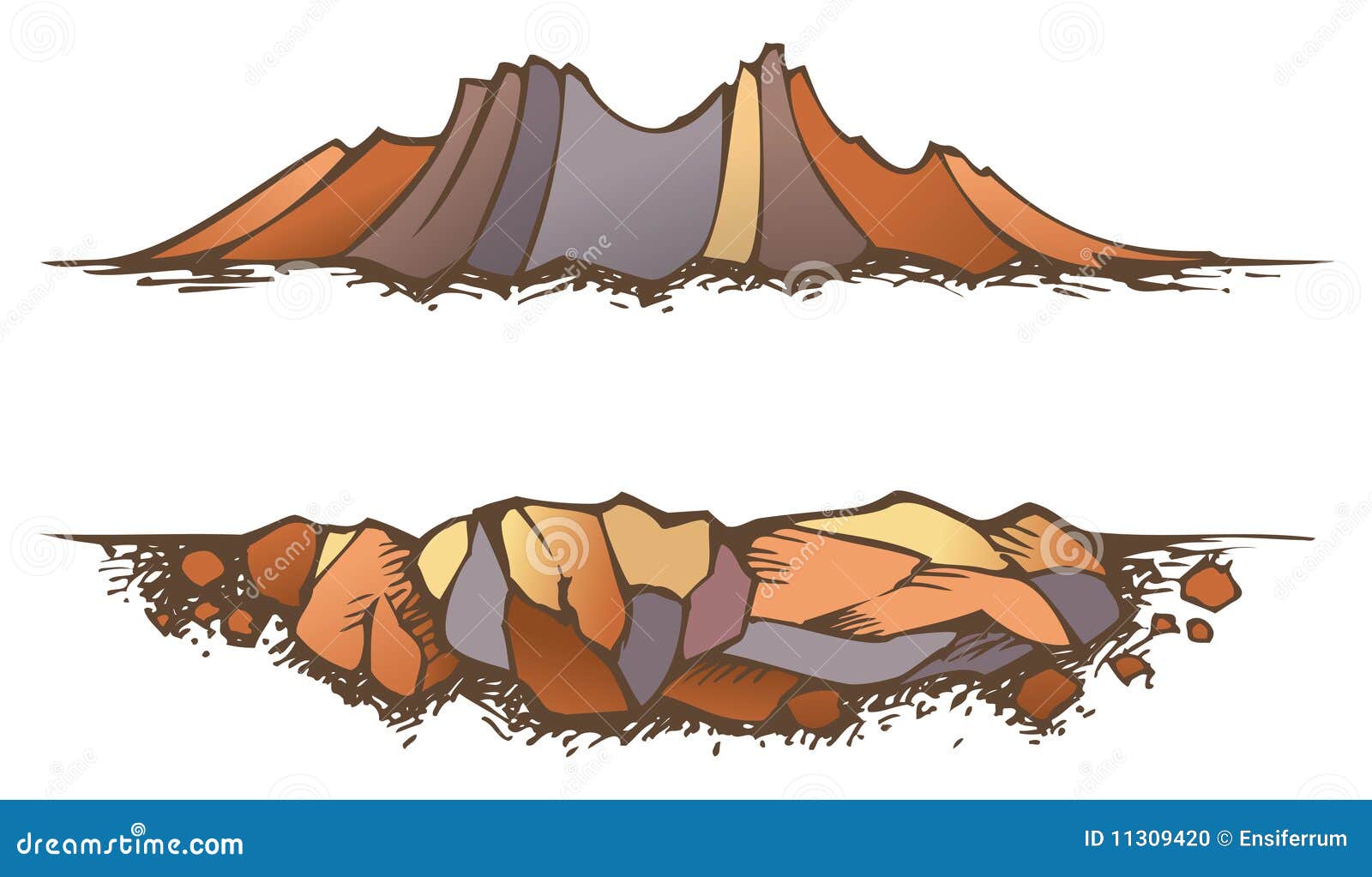 Marco De Cuatro Elementos: Tierra Ilustración del Vector - Ilustración ...