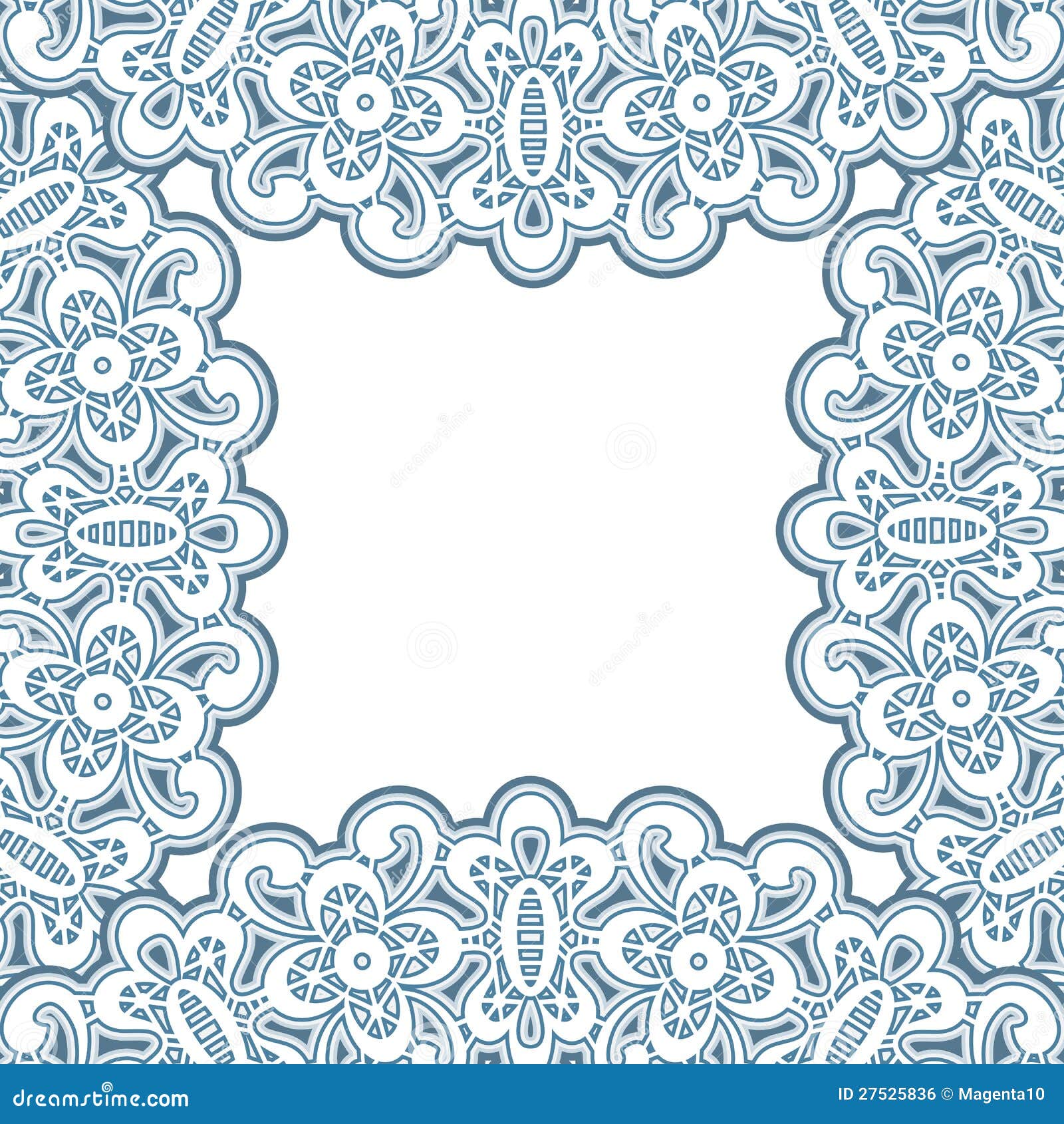 Marco de encaje ilustración del vector. Ilustración de retro - 27525836