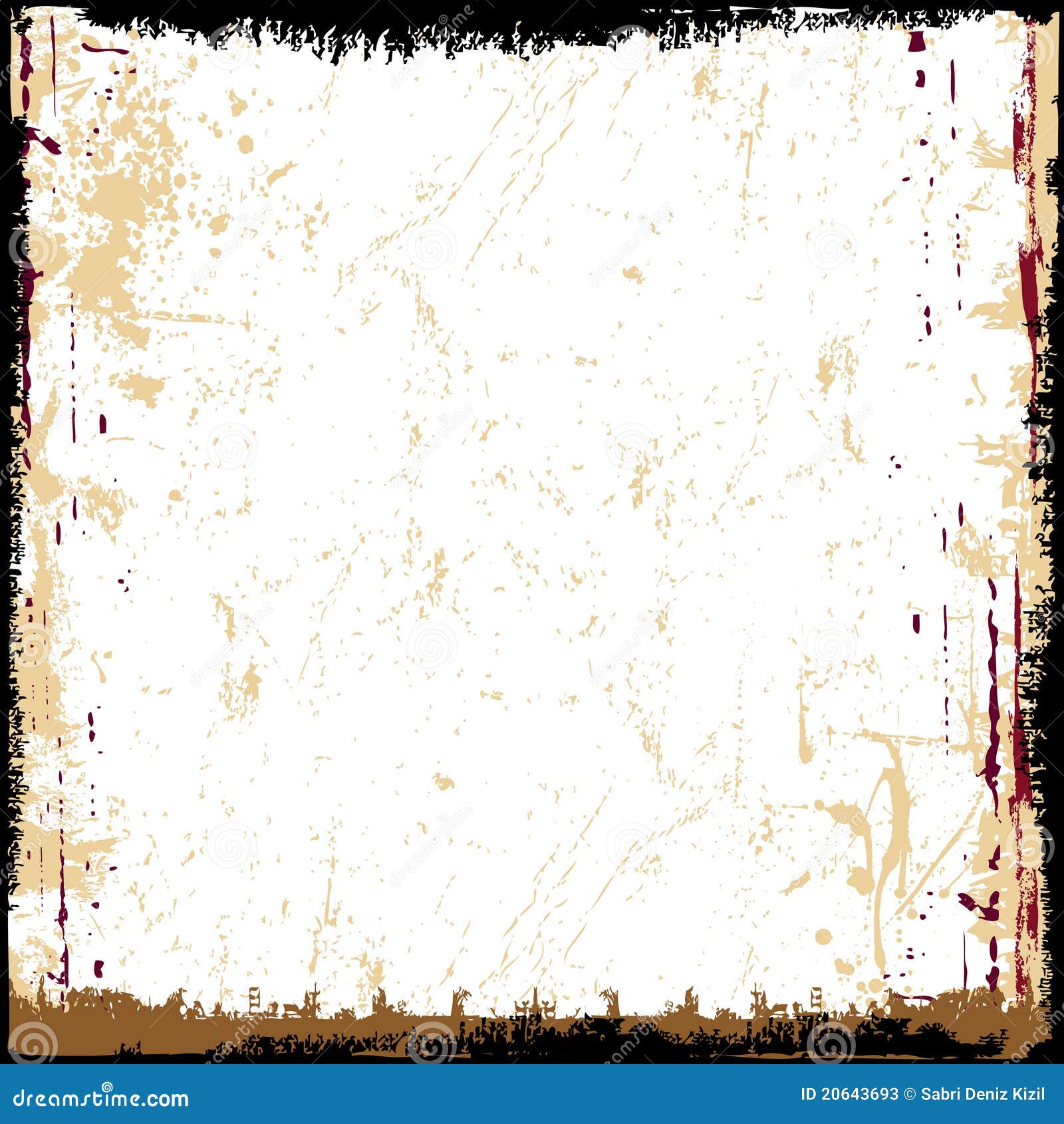 Marco de Grunge ilustración del vector. Ilustración de pintura - 20643693