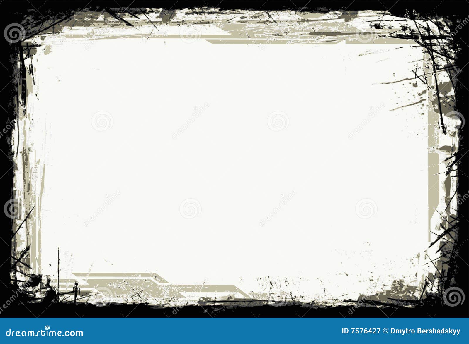 Marco de Grunge ilustración del vector. Ilustración de derecho - 7576427