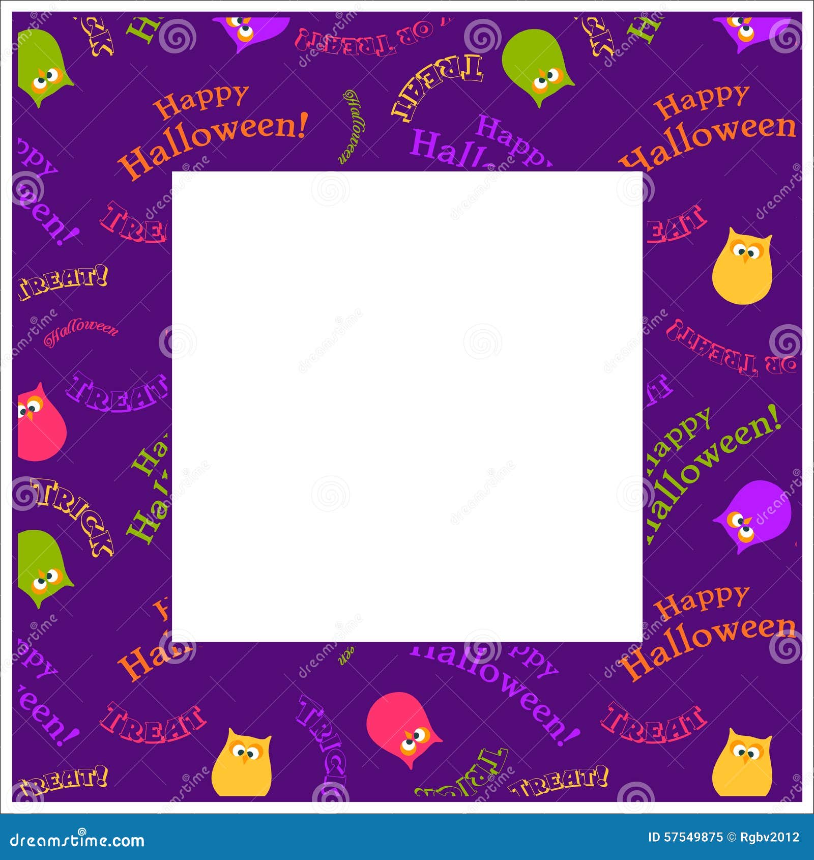 Marco de Halloween ilustración del vector. Ilustración de santos - 57549875