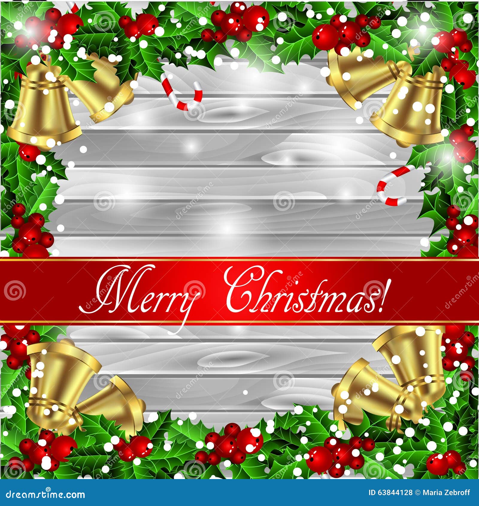 Marco de Holly Christmas ilustración del vector. Ilustración de cinta ...