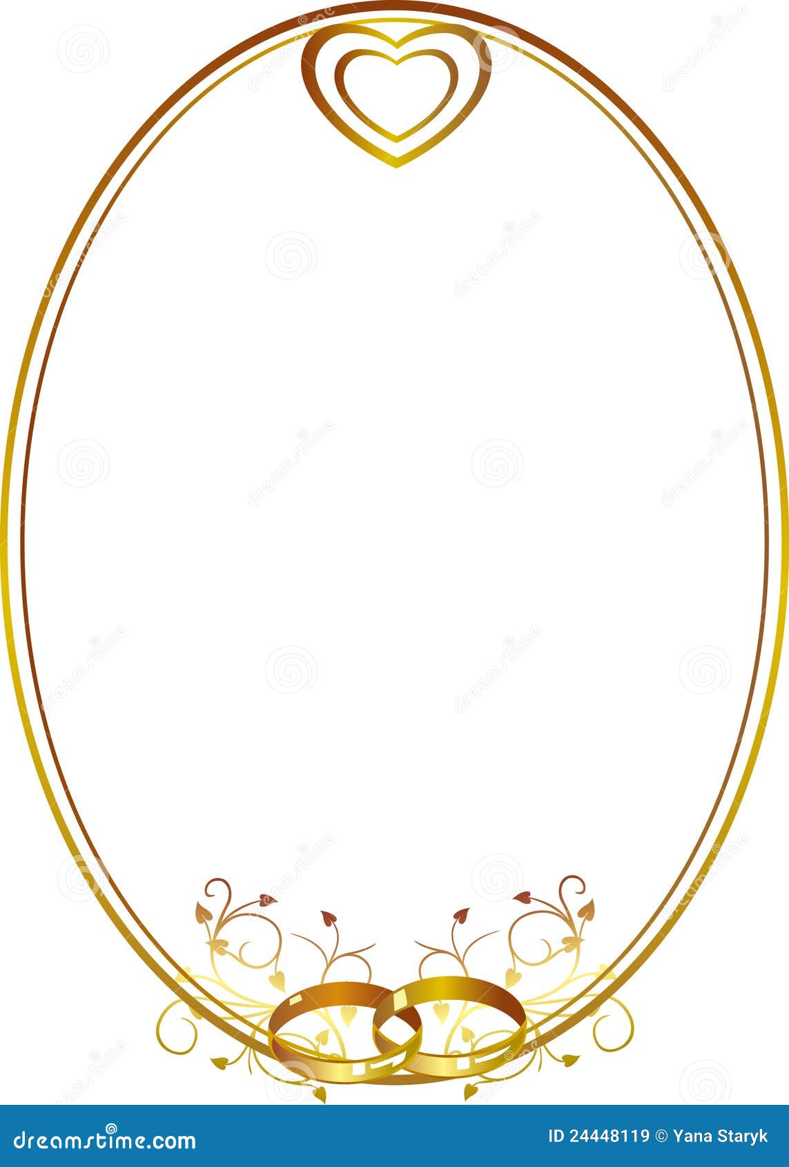 Marco De La Boda Con El Corazón Stock de ilustración - Ilustración de ...