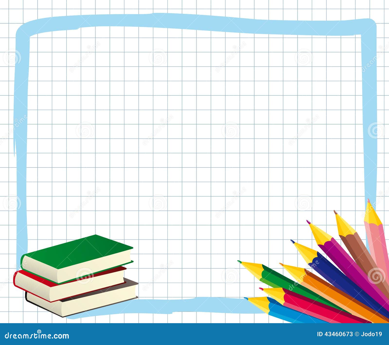 Marco de la escuela ilustración del vector. Ilustración de verde - 43460673