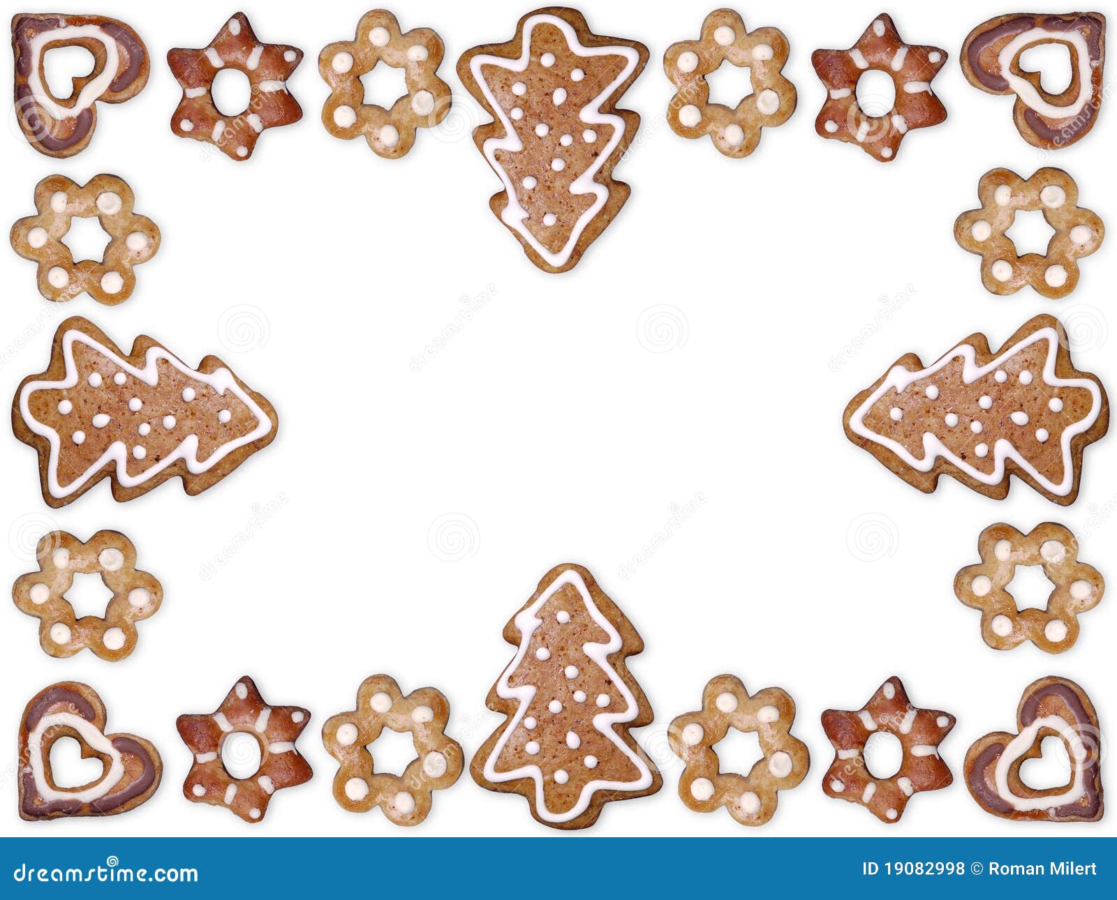 Marco De La Galleta Del Pan De Jengibre De La Navidad Foto de archivo ...