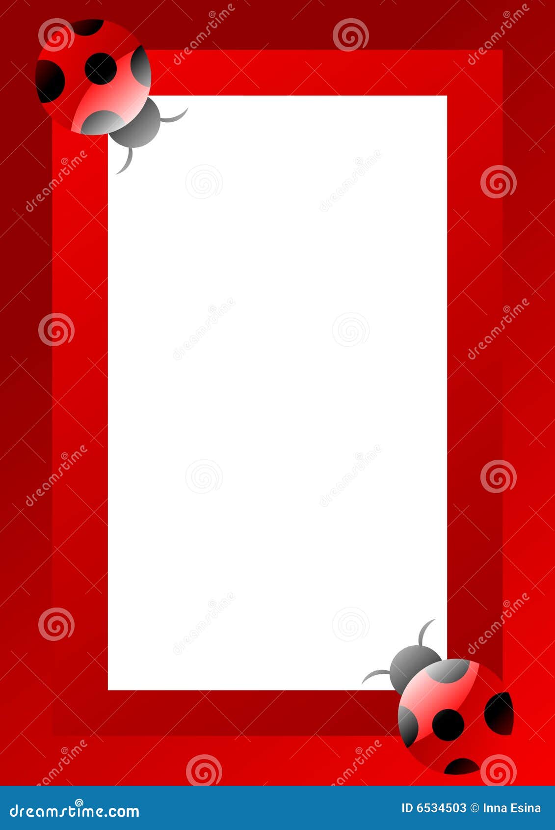 Marco de la mariquita ilustración del vector. Ilustración de escarabajo ...