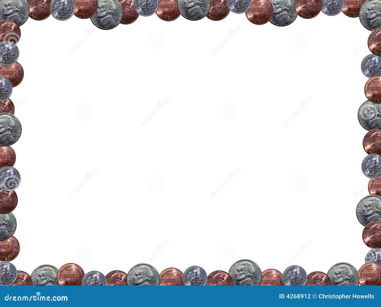 Marco de la moneda foto de archivo. Imagen de campo, peniques - 4268912