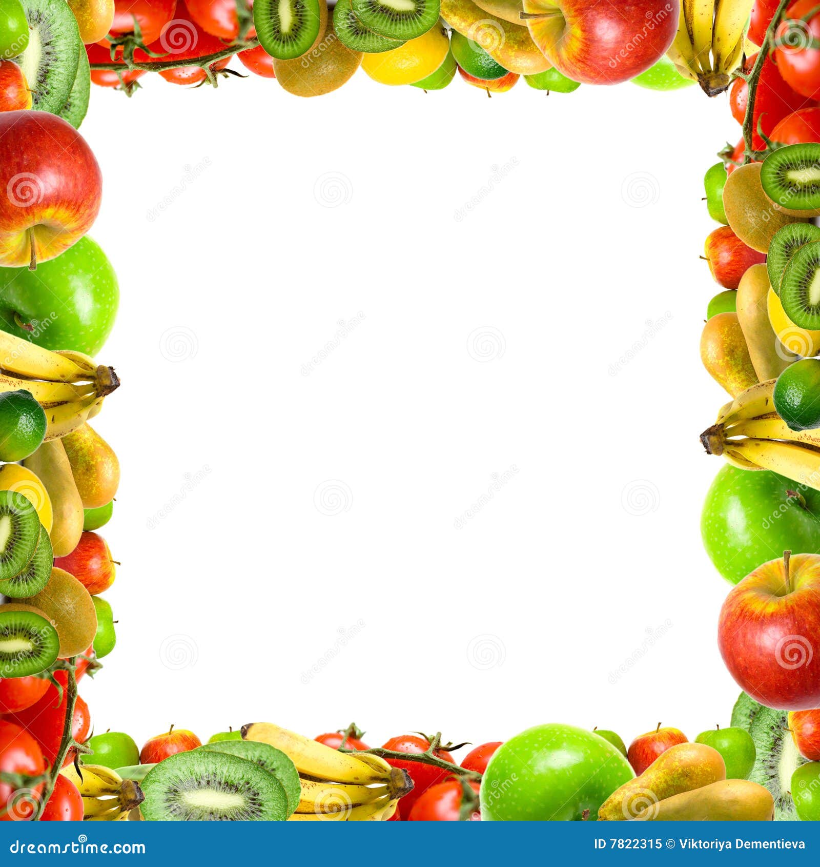 Marco De Las Frutas Y Verdura Imagen de archivo - Imagen de aislado ...