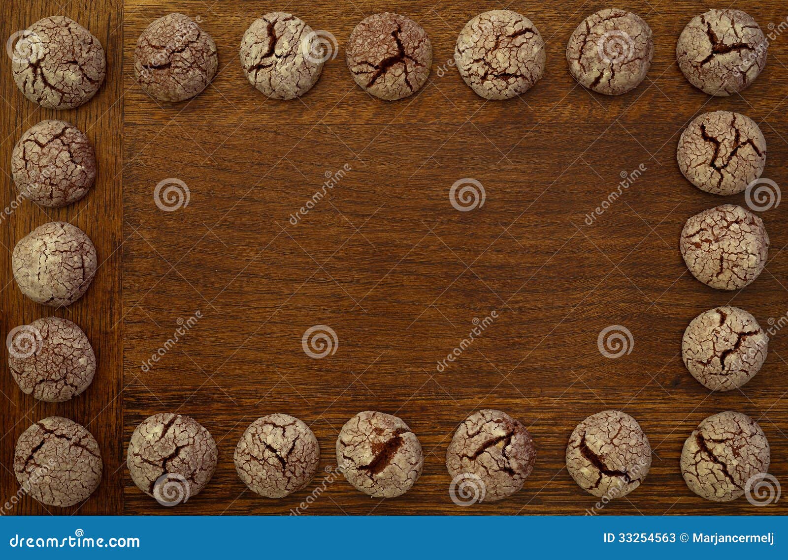 Marco De Las Galletas Del Chocolate Imagen de archivo - Imagen de ...