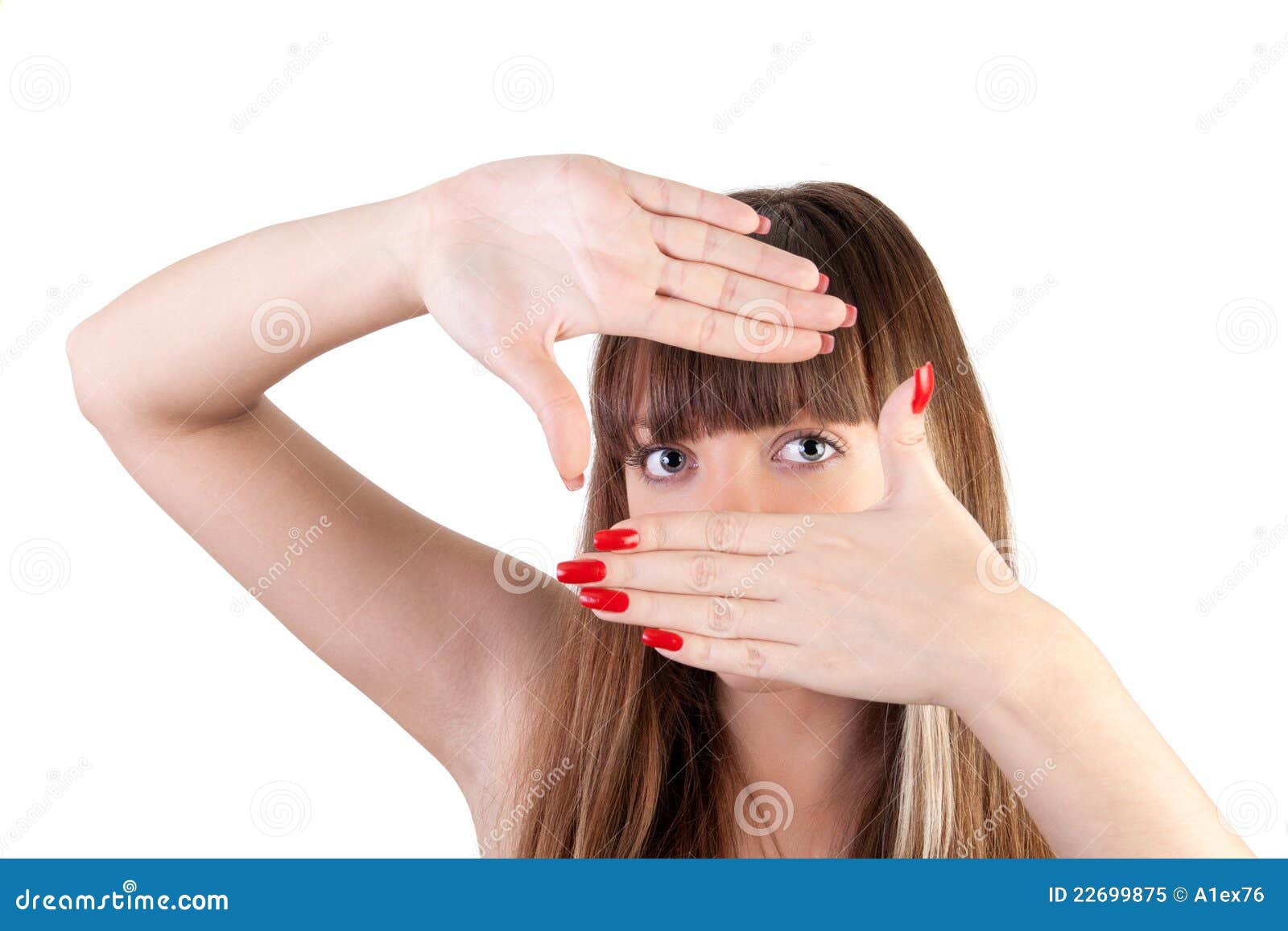 Marco de las manos imagen de archivo. Imagen de hermoso - 22699875