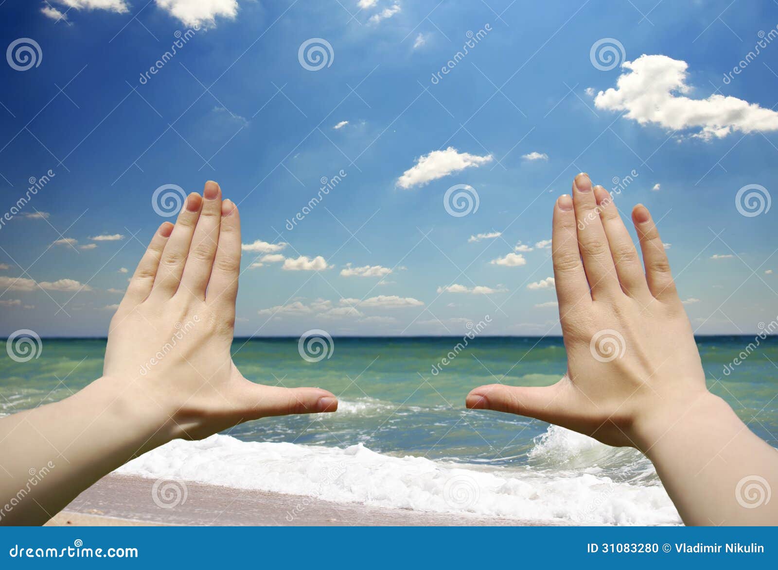 Marco de las manos foto de archivo. Imagen de fondo, vigas - 31083280