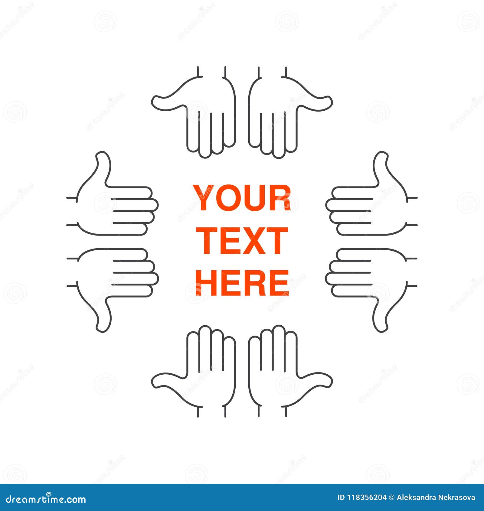 Marco De Las Manos De Brazos Ilustración del Vector - Ilustración de ...