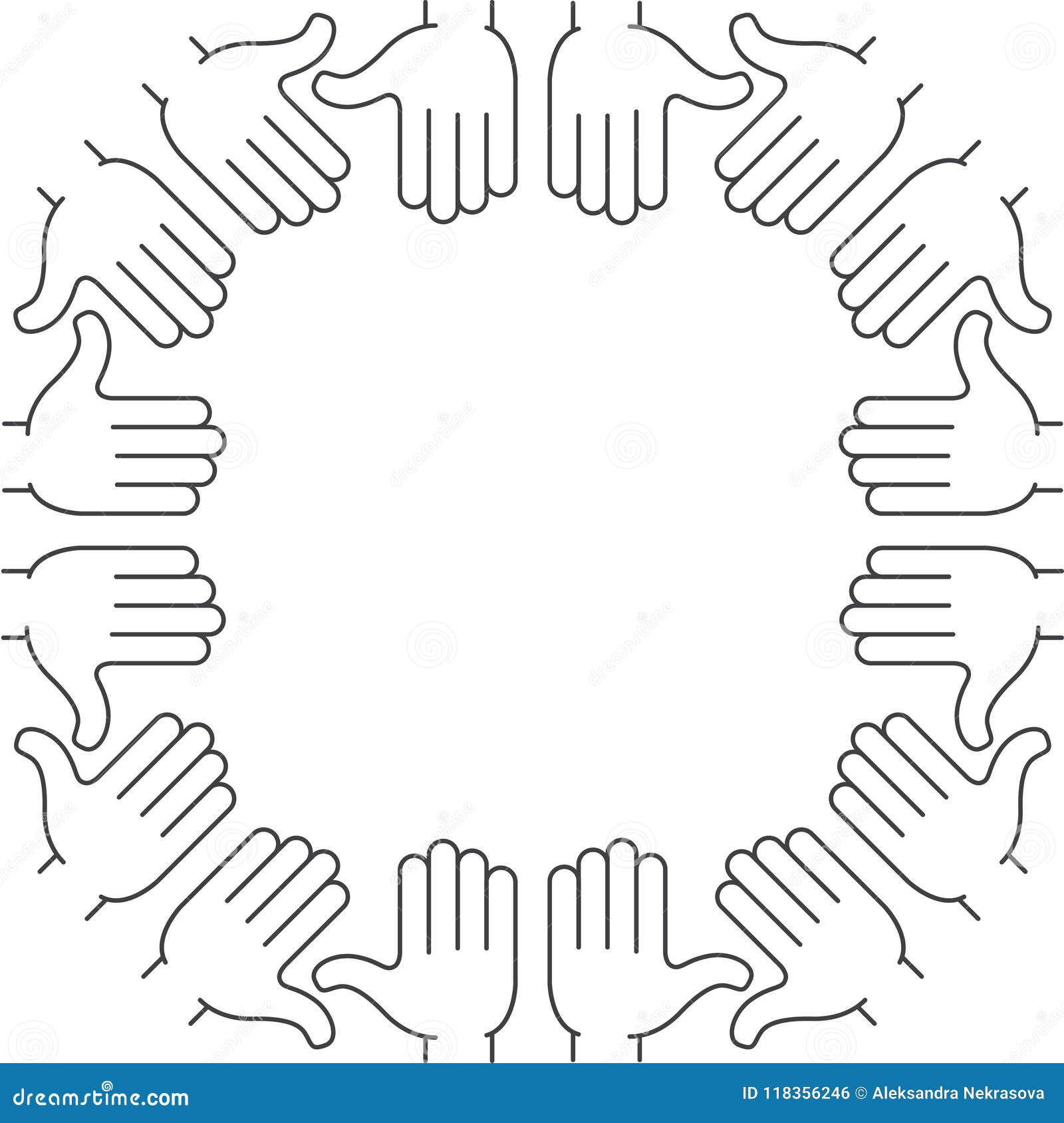 Marco De Las Manos De Brazos Ilustración del Vector - Ilustración de ...