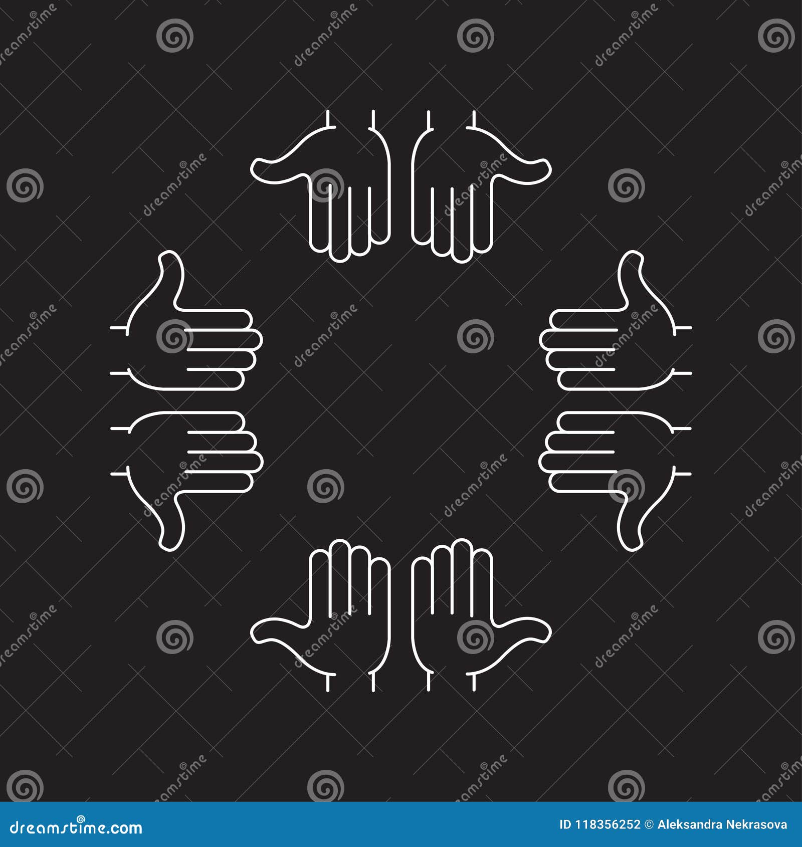 Marco De Las Manos De Brazos Ilustración del Vector - Ilustración de ...