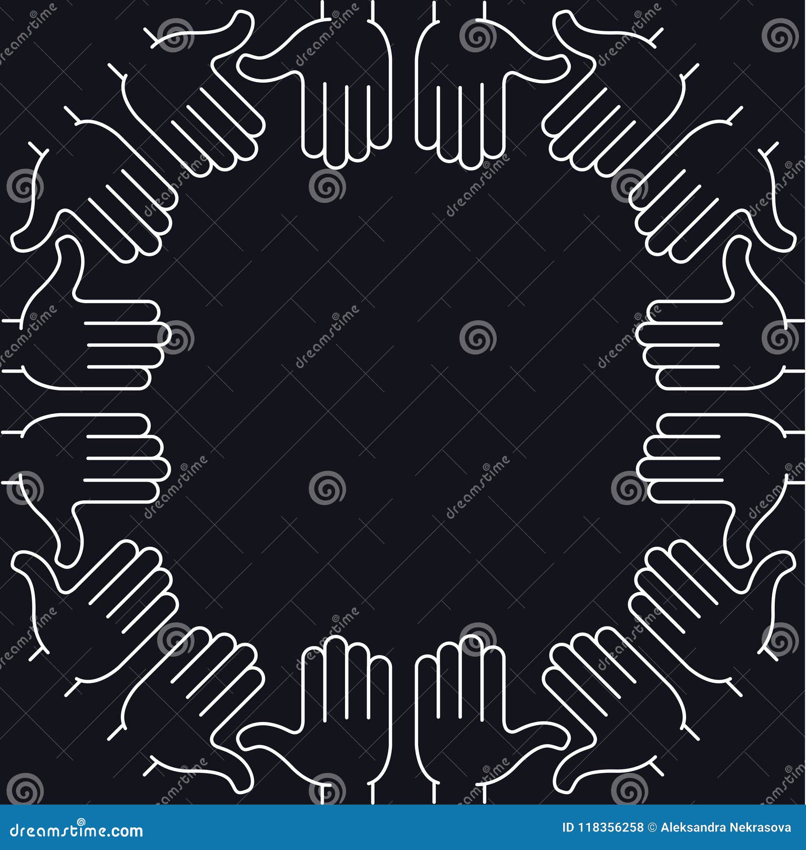 Marco De Las Manos De Brazos Ilustración del Vector - Ilustración de ...