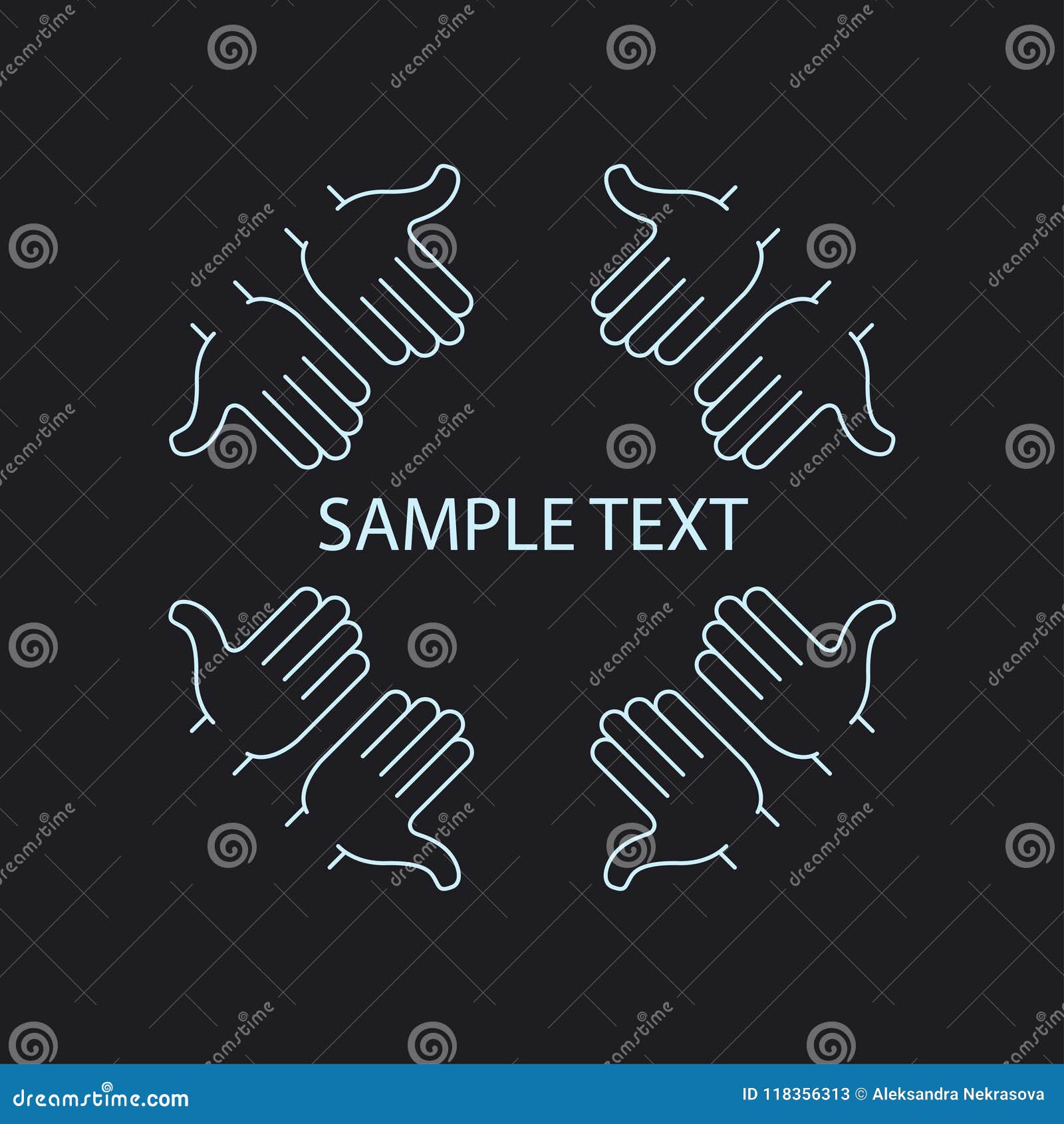 Marco De Las Manos De Brazos Ilustración del Vector - Ilustración de ...