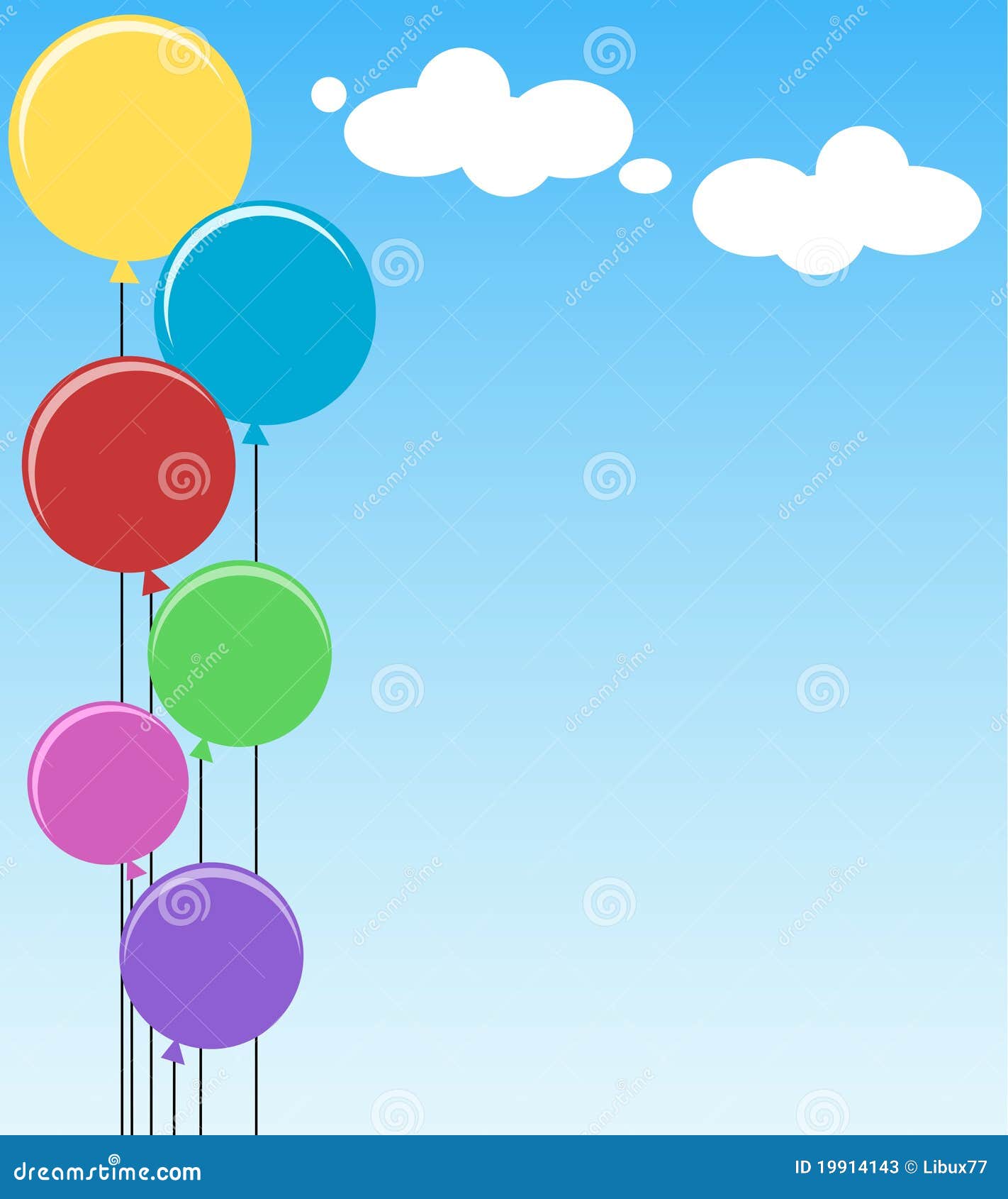 Marco de los globos ilustración del vector. Ilustración de rojo - 19914143