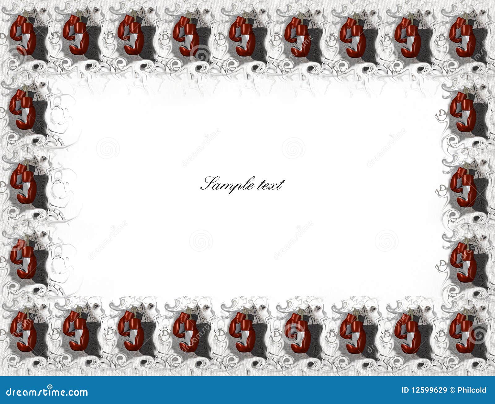 Marco De Los Guantes De Boxeo Stock de ilustración - Ilustración de ...