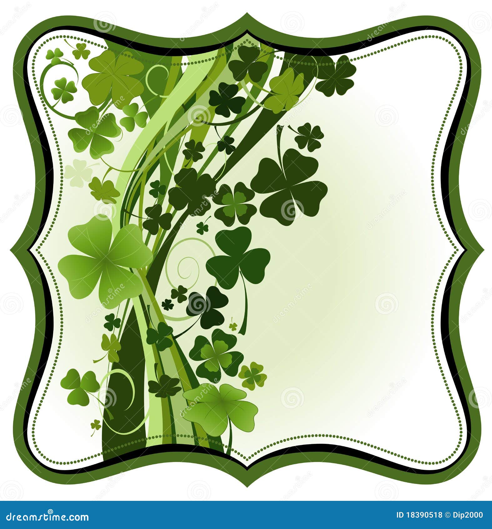 Marco de los tréboles stock de ilustración. Ilustración de trébol ...