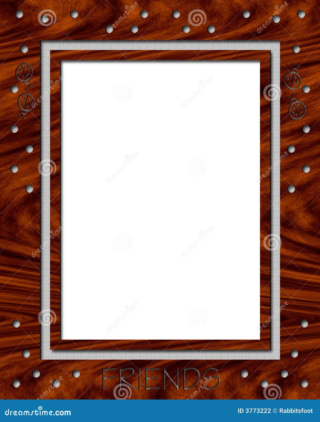 Marco De Madera Del Ladybug Stock de ilustración - Ilustración de ...